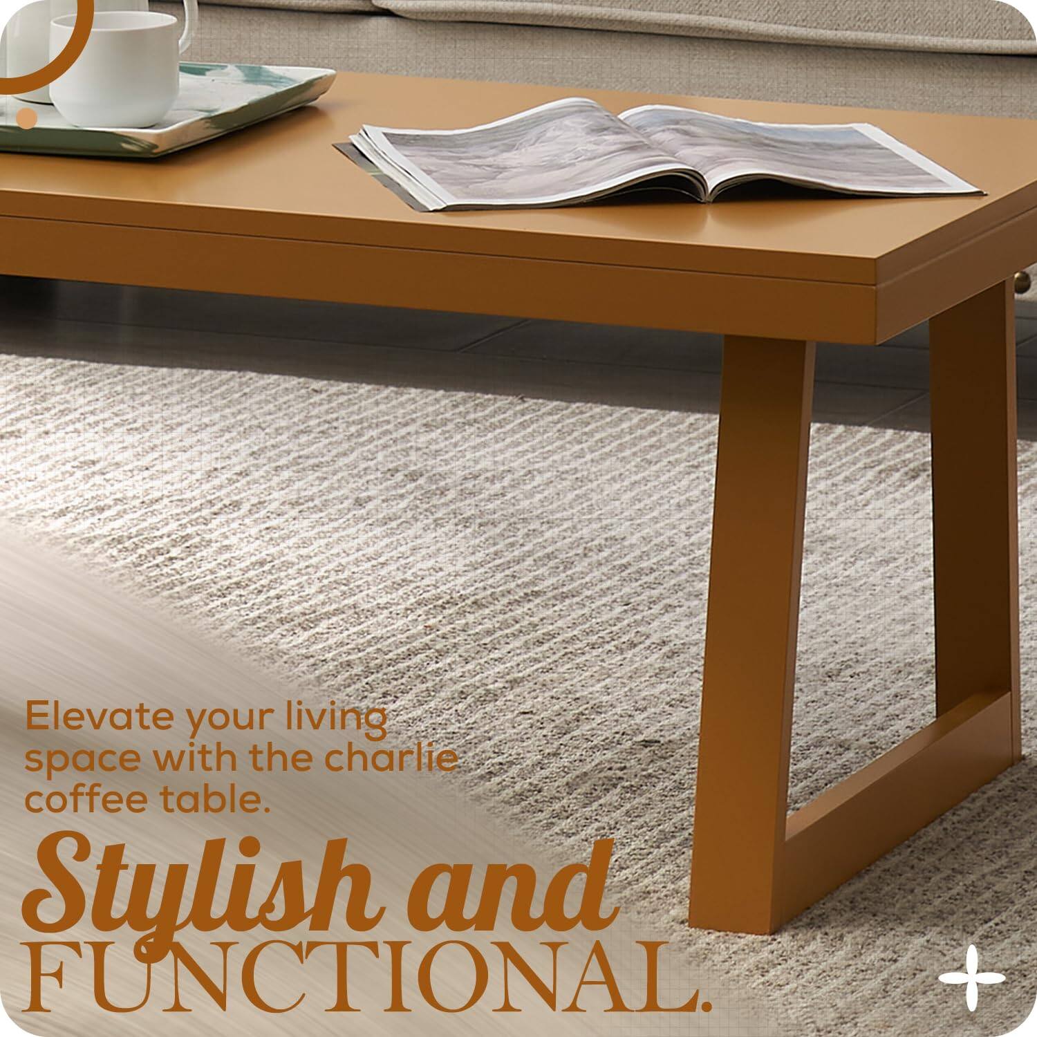 Kings Brand Furniture Charlie Rectangular Coffee Table, Center Table ...