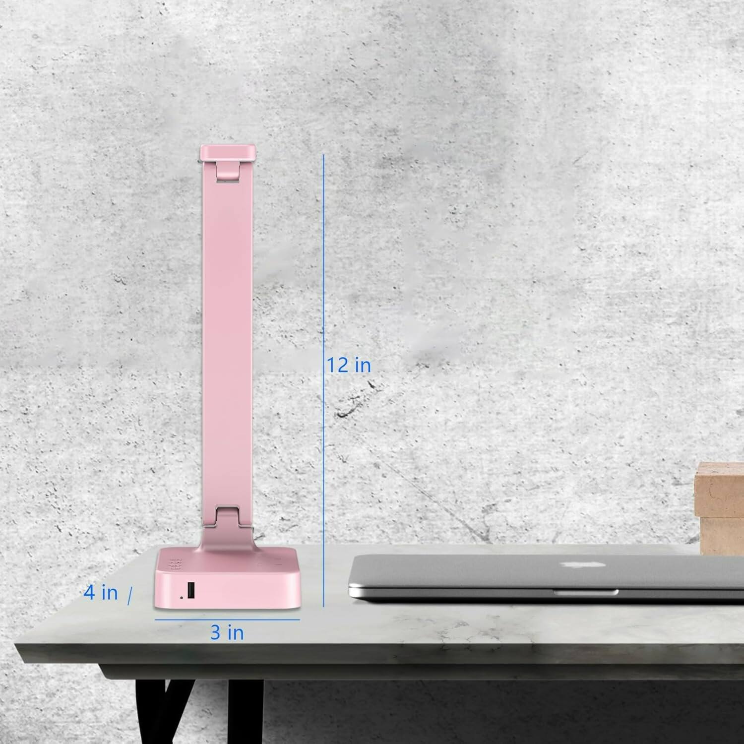 The Best Inks Pink Desk Lamp Light LED USB Touch with Charging Port ...