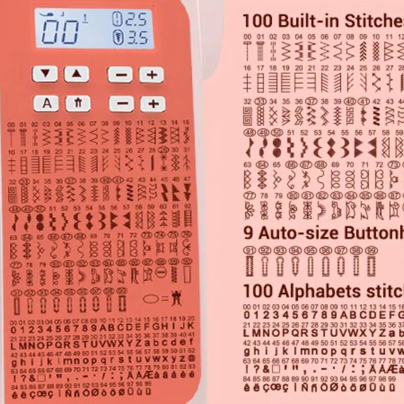 Poolin EOC02 RE Electronic Sewing Machine with 293 Built in Stitches ...