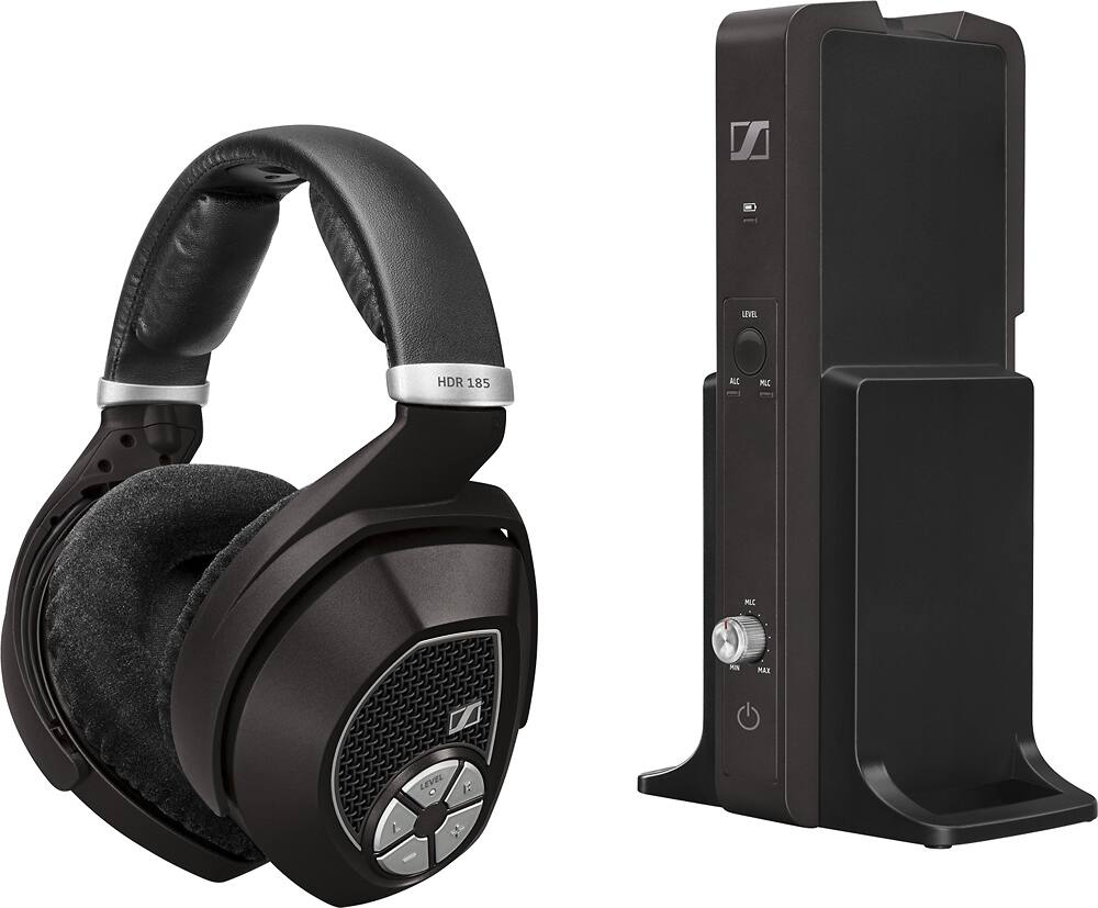 Best Buy: Sennheiser RS 185 RF Wireless Over-the-Ear Headphones Black ...