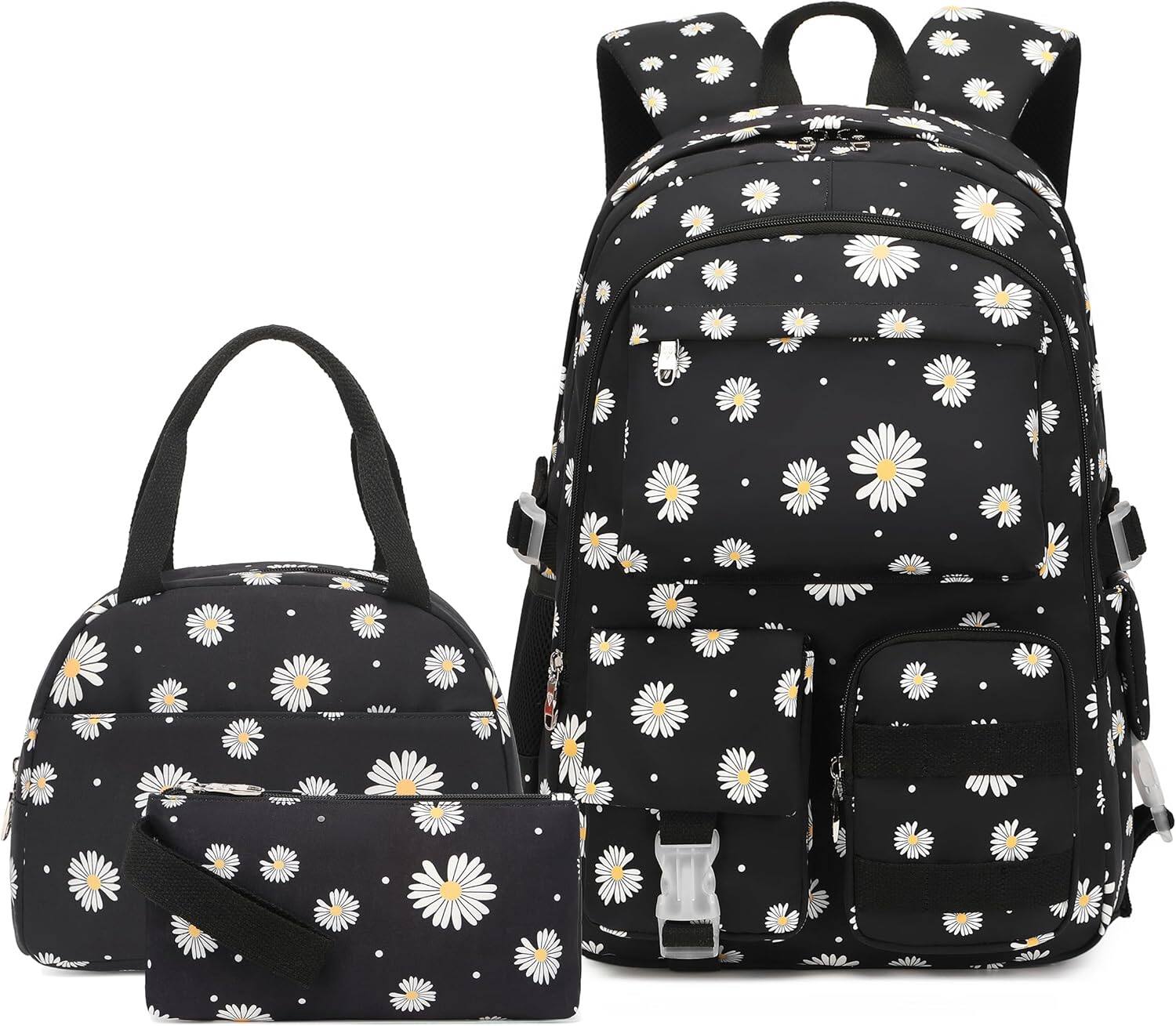 Live At Space Daisy Backpack School Girls Lunch Box Bookbag Backpacks ...