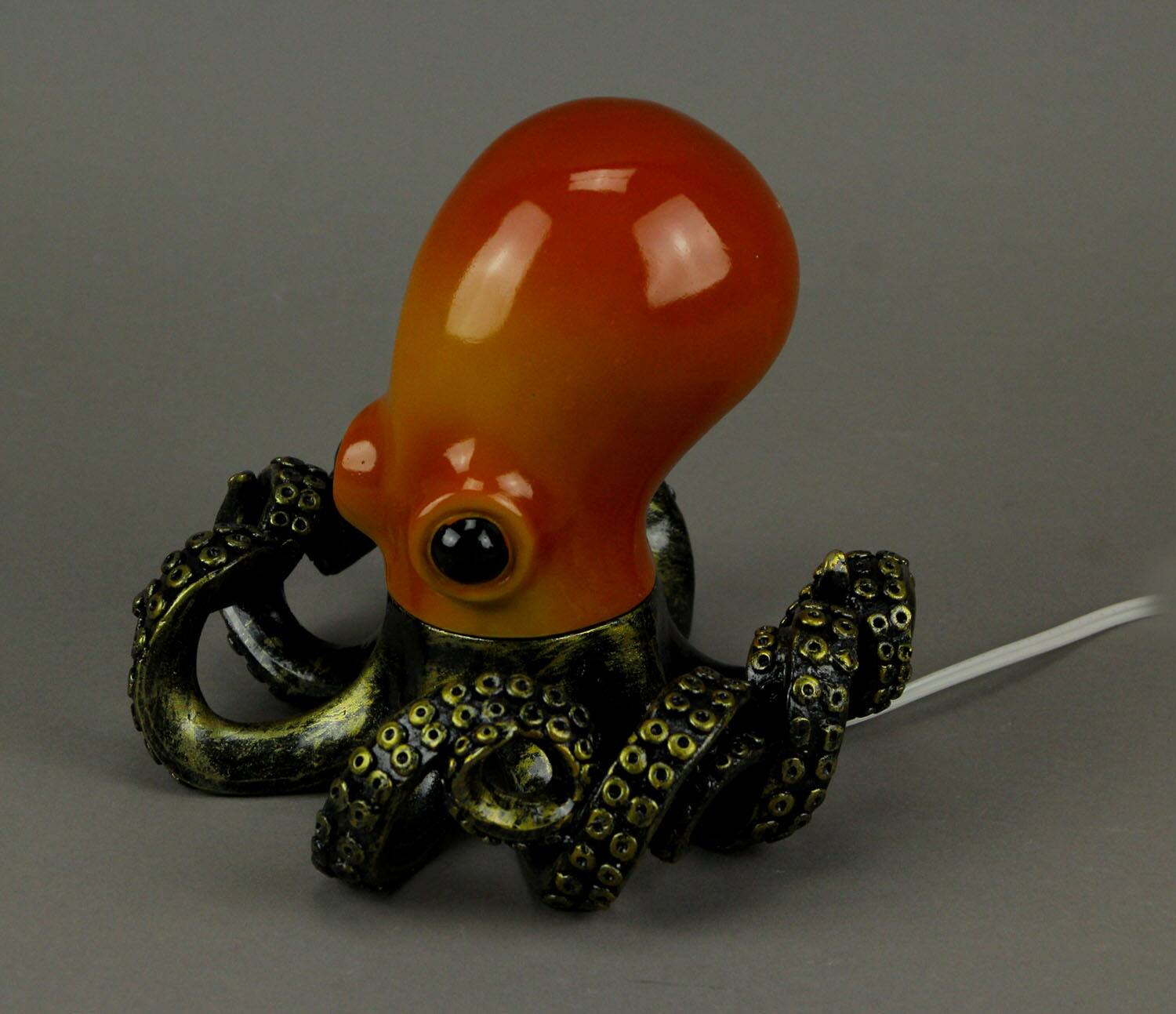 Zeckos Orange and Antique Bronze Coastal Art Octopus Coiled Tentacles ...