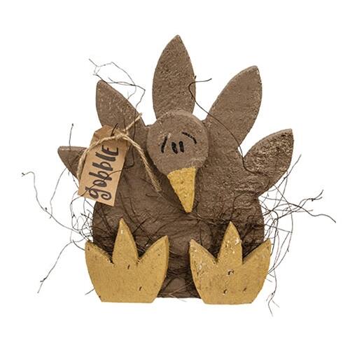 BreeBe Rustic Wood Sitting "Gobble" Turkey Multi G24300 - Best Buy