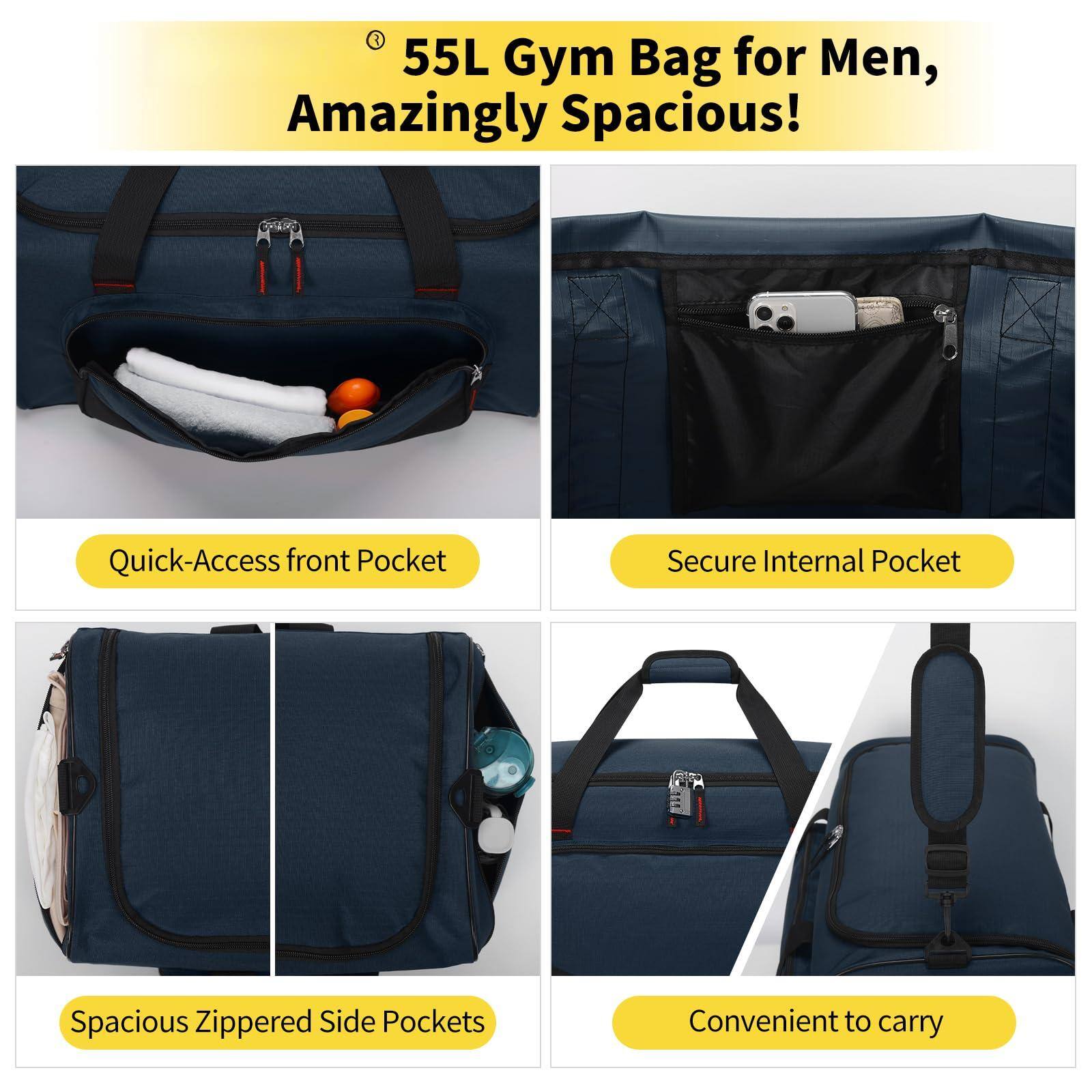 Paradigms Interiors Large Sports Duffle Bag For Men Men' Gym Heavy Duty ...