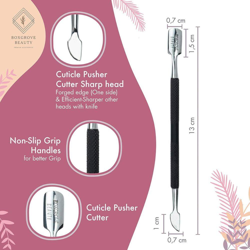 Beauty Hub Ecommerce Professional Cuticle Cutter and Pusher Tool Black ...