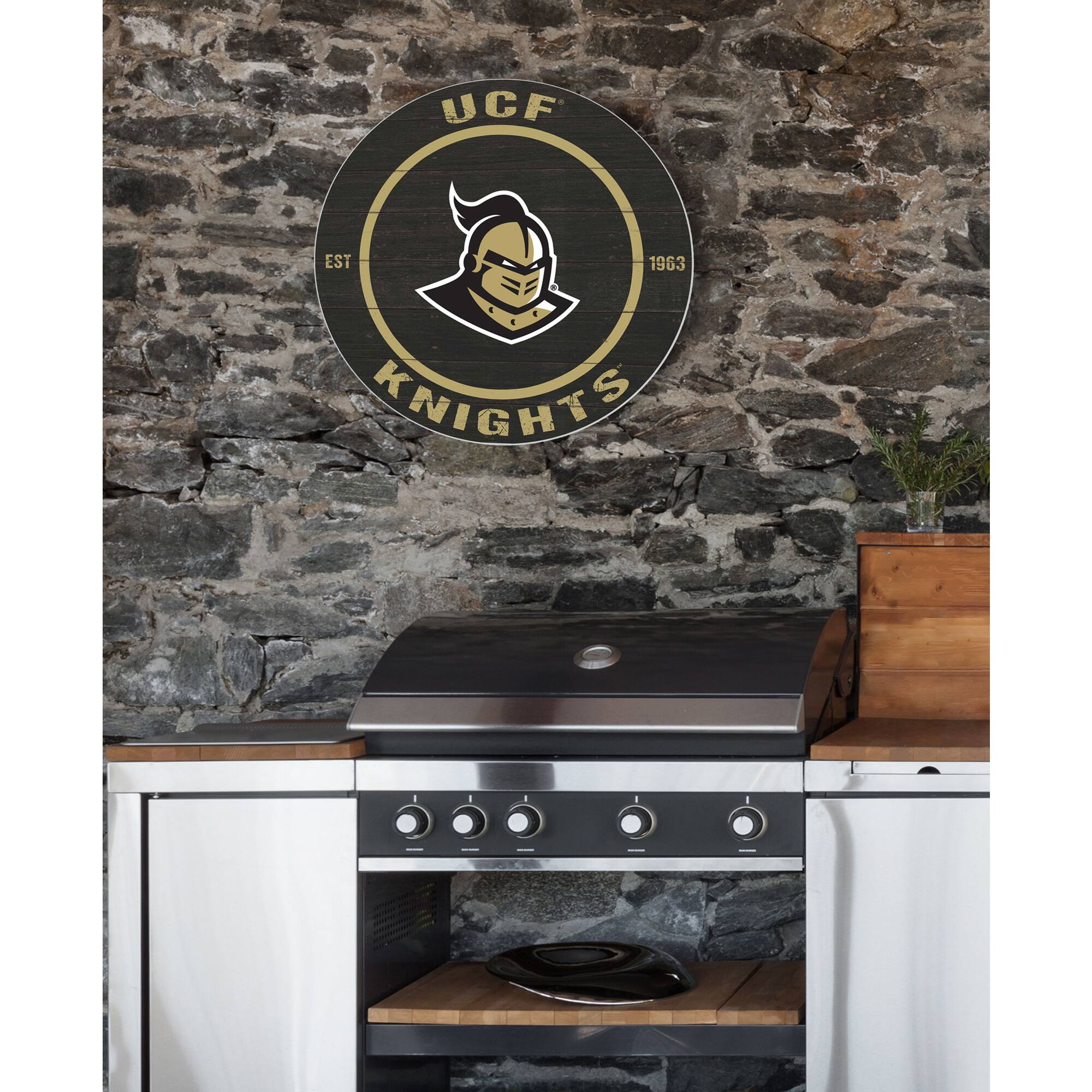 Jardine UCF Knights 20'' x 20'' Indoor/Outdoor Circle Sign Black ...