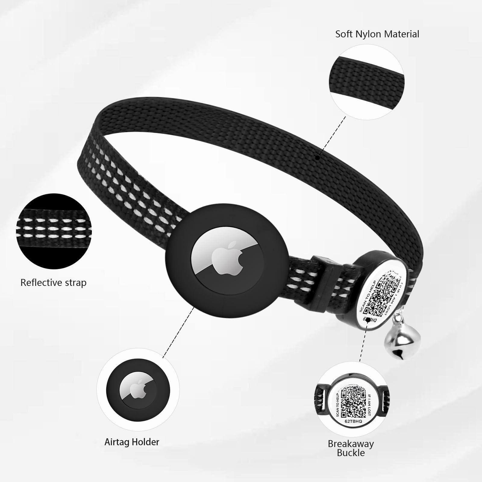 Leash Valley Refurbished Excellent Airtag Cat Collar With Bell And ...