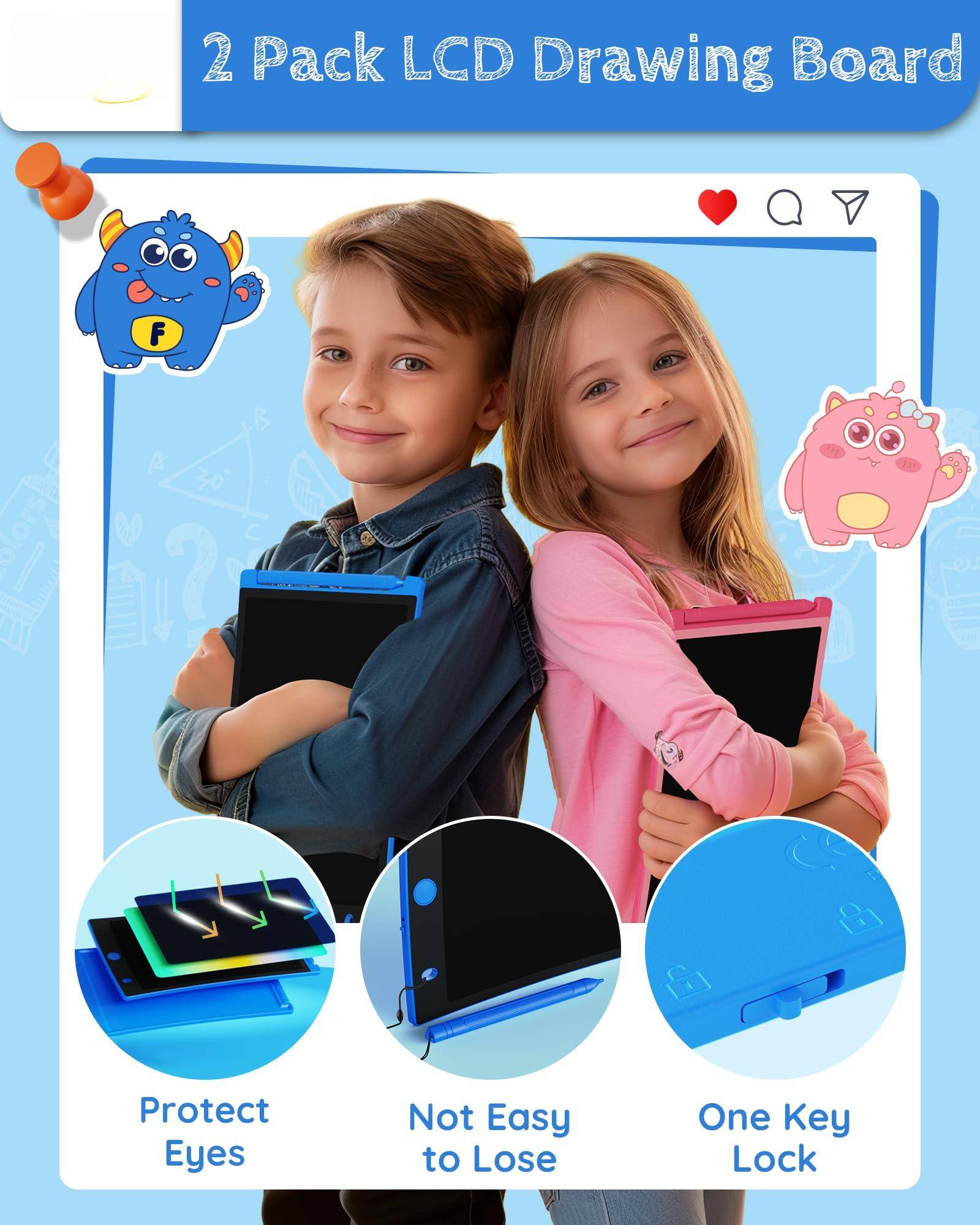 EZTW1 Lcd Writing Tablet With Stylus 8 5in Erasable Doodle Board Mess ...