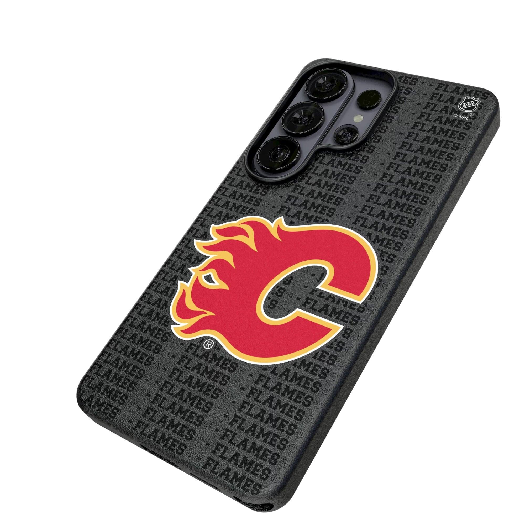 Keyscaper NHL Calgary Flames Text Backdrop Galaxy Magnetic Bump Case ...