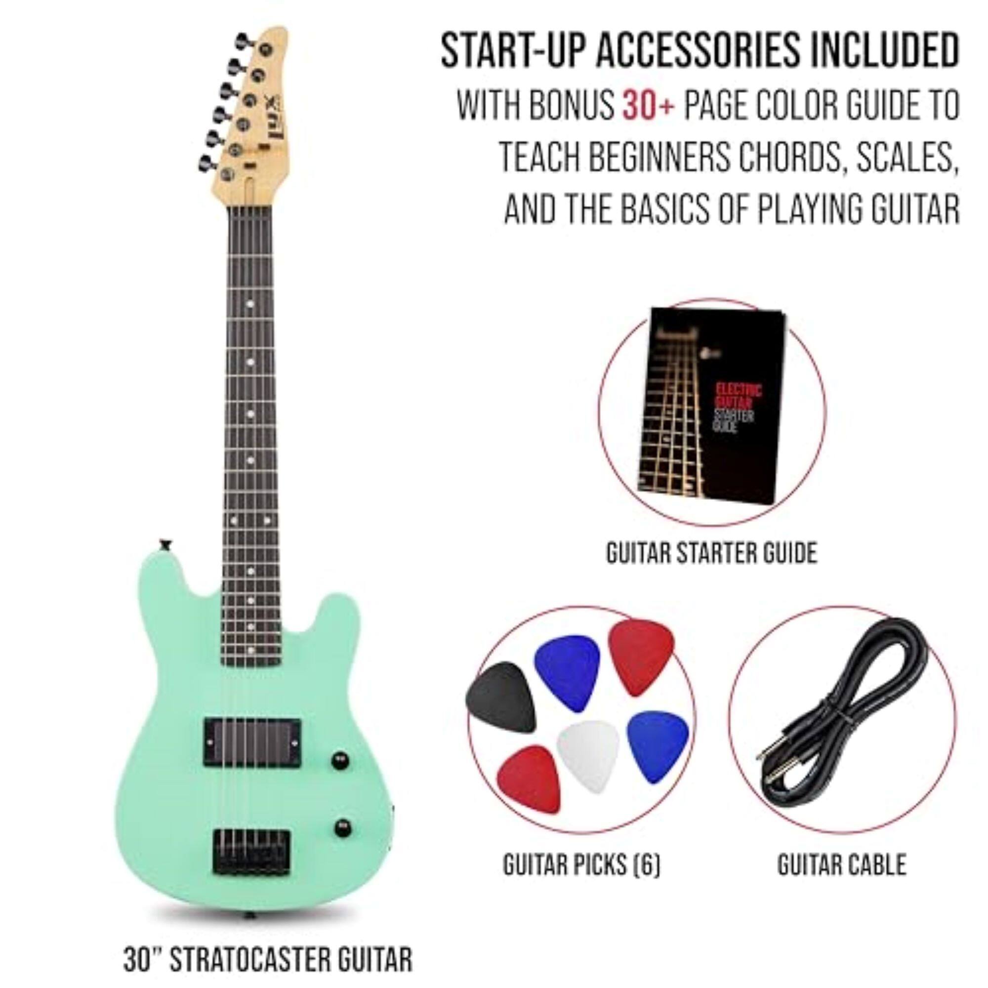 Lyxpro CS 30” Beginner Electric Guitar Kit with Guitar, Amp Cable, 6 ...