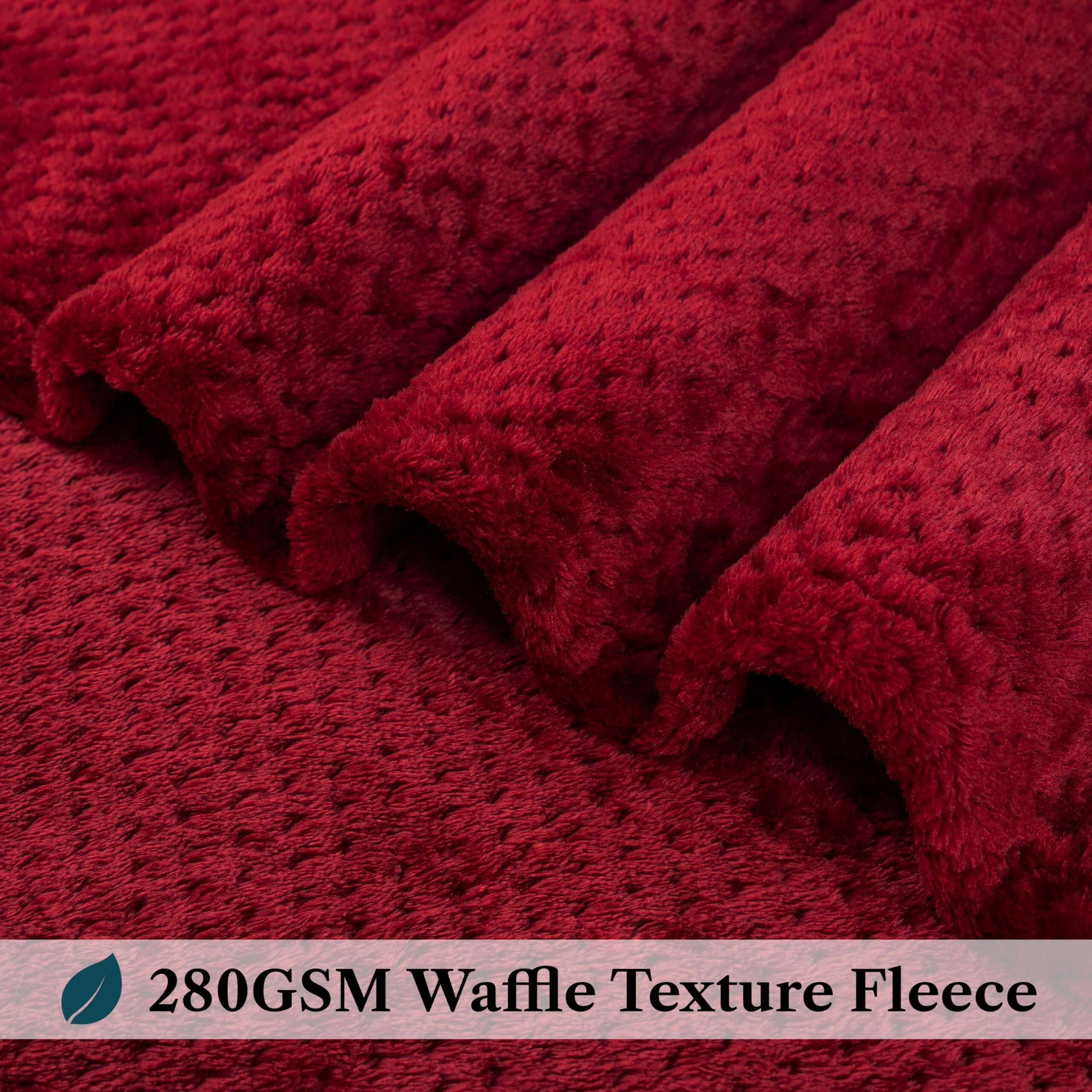 Dapper Styles Maroon Throw Blanket For Couch Bed Soft Fleece Throws ...
