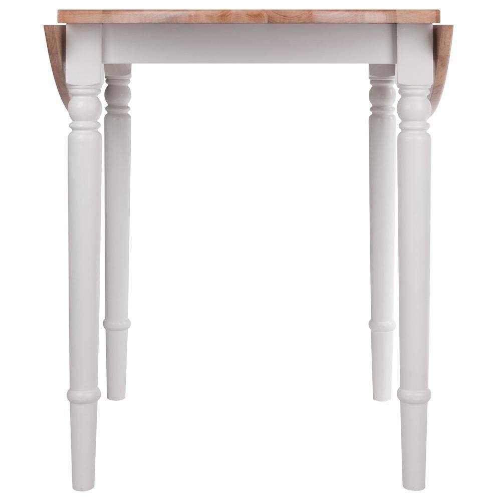 FurniFact Natural White Small Round Drop Leaf Table – Foldable Dining ...