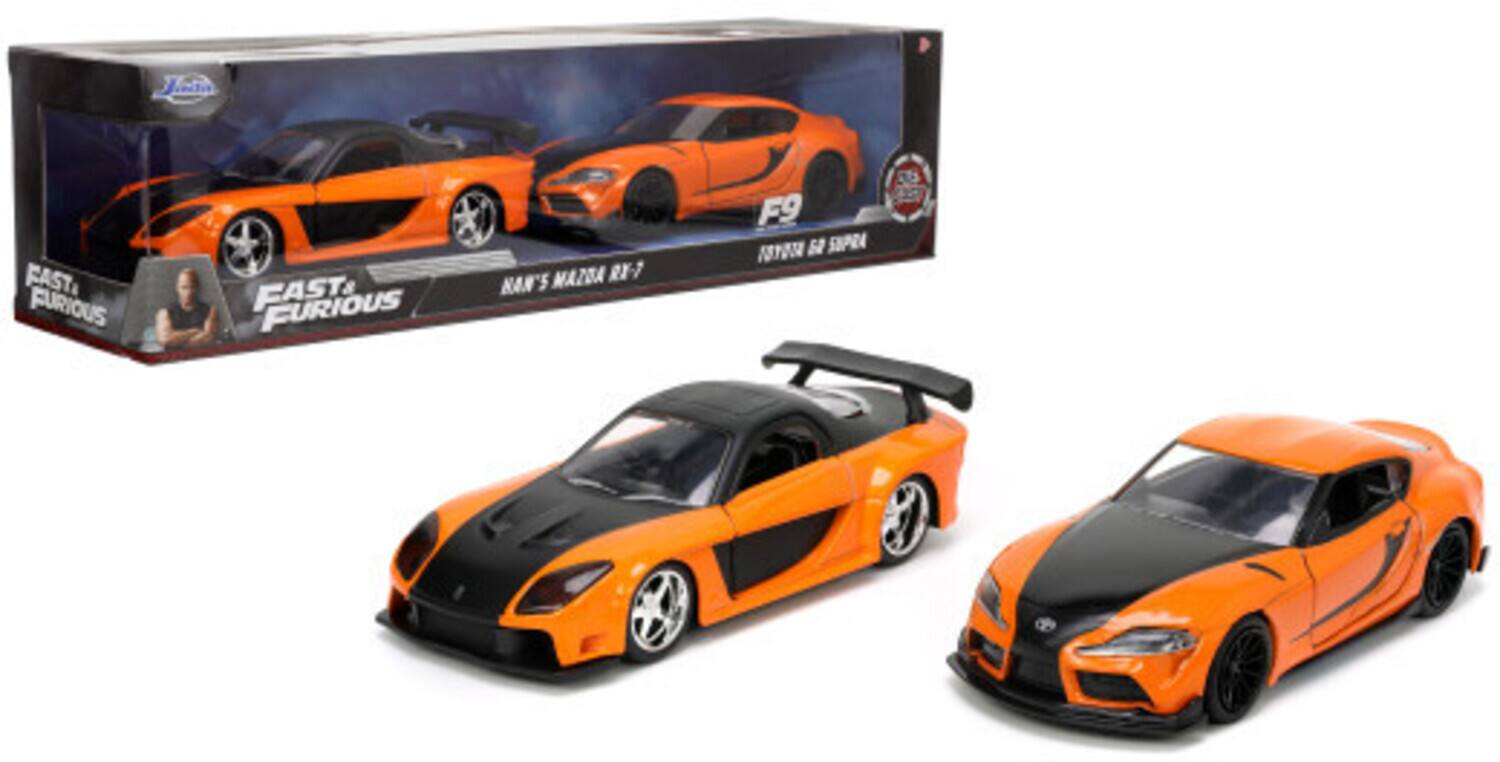 Jada Toys 1:32 Fast & Furious 3 Han's Mazda RX 7 and Toyota Supra Twin ...