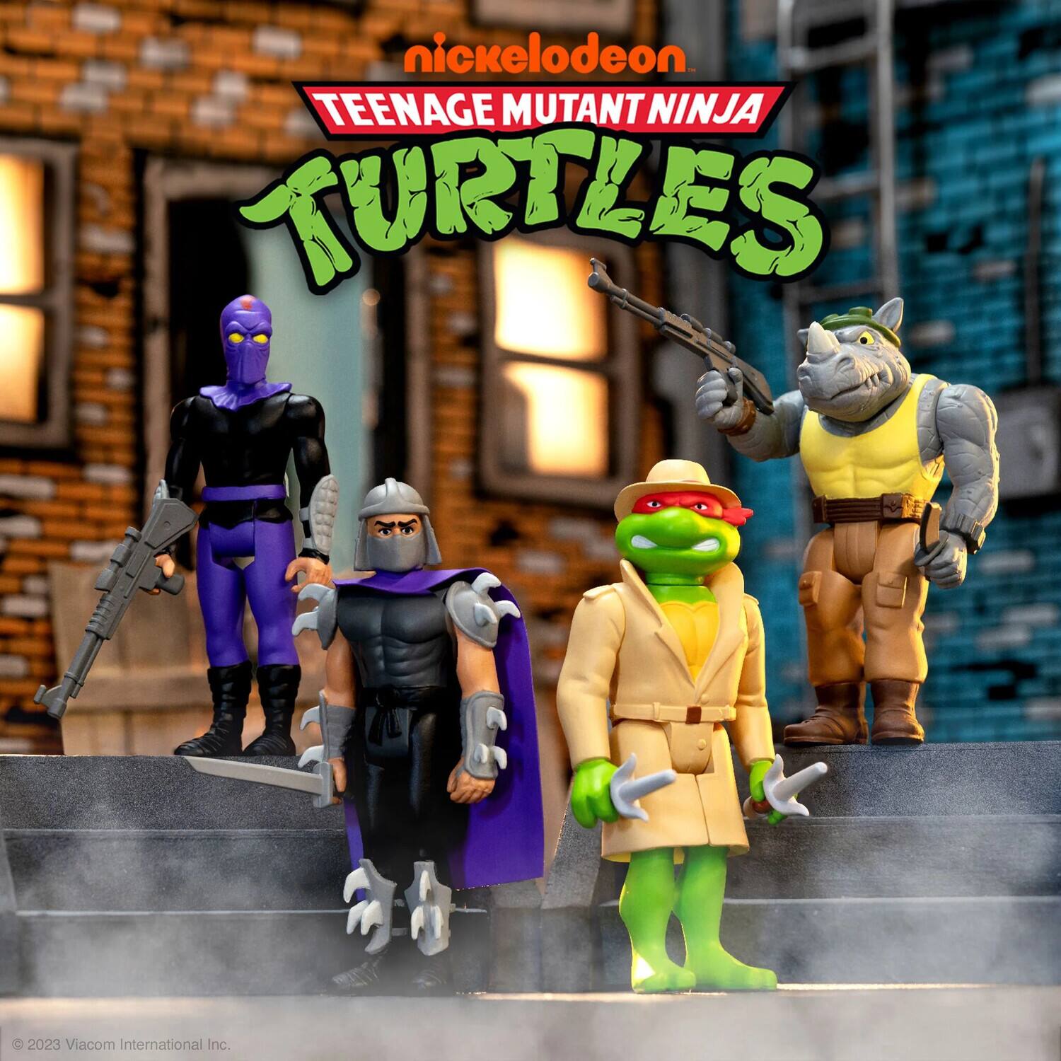 Super7 Teenage Mutant Ninja Turtles ReAction Wv8 Rocksteady (Cartoon ...