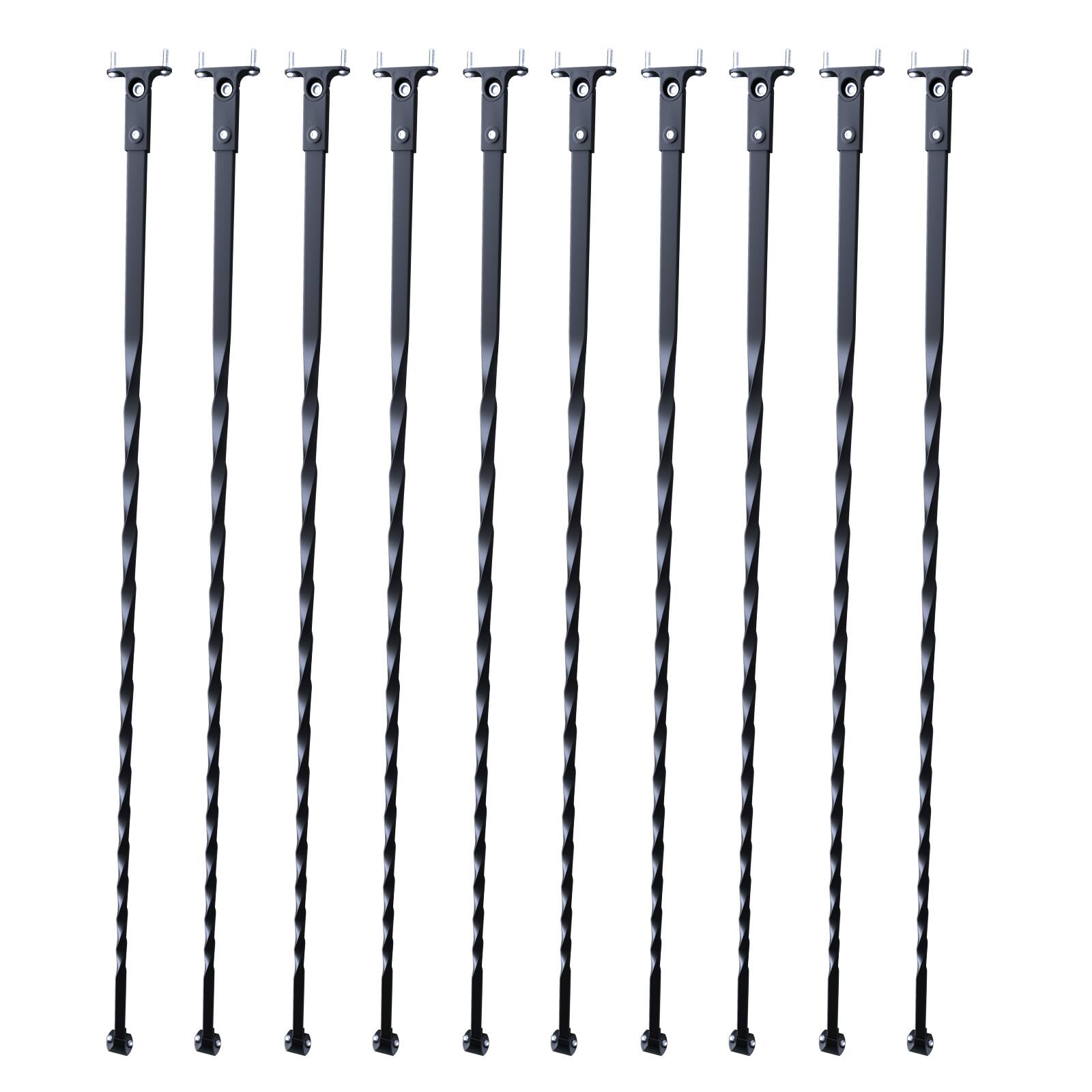 VEVOR Staircase Metal Balusters, 44'' x 1/2" Galvanized Steel ...