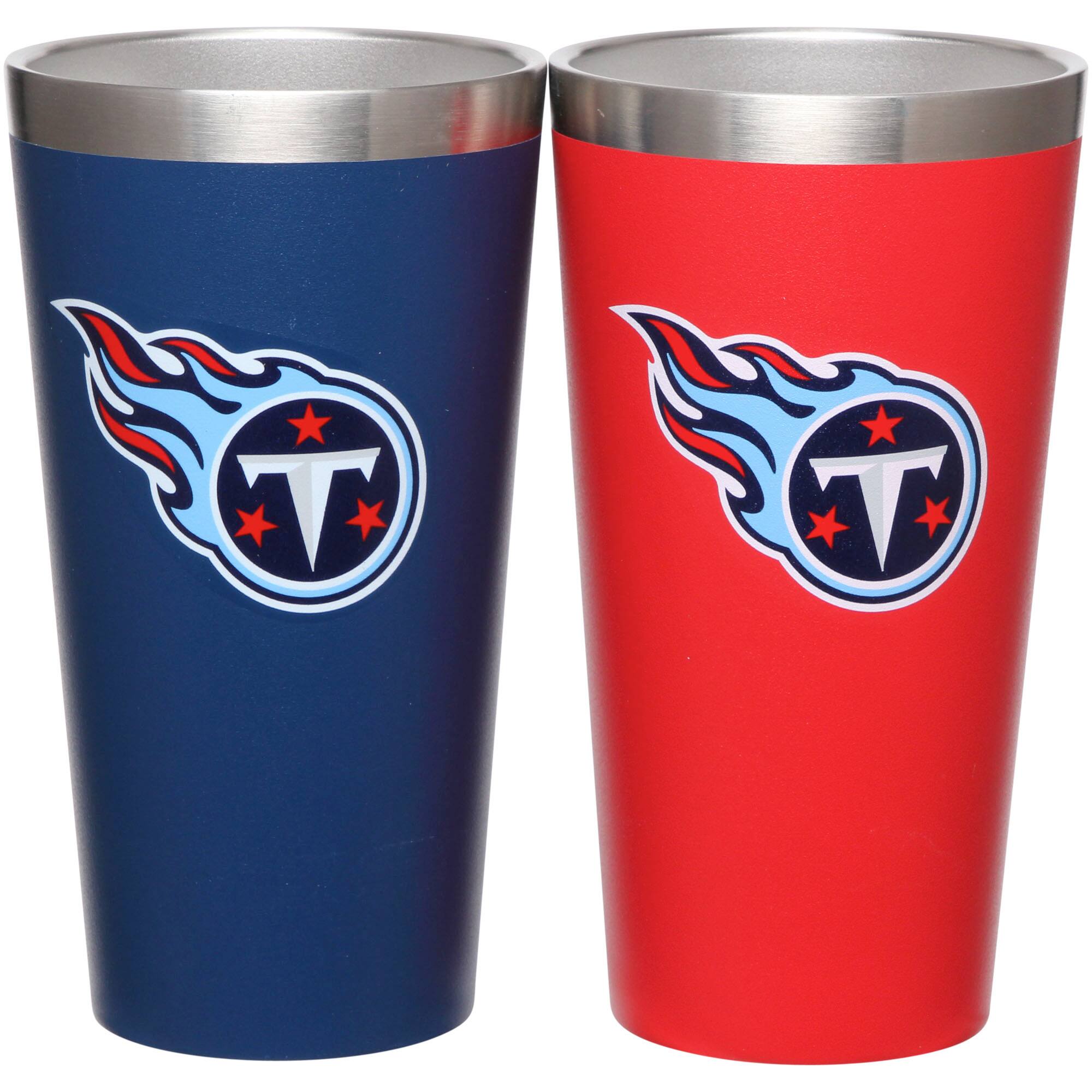 The Memory Company Tennessee Titans Team Color 2 Pack 16oz. Pint Glass ...