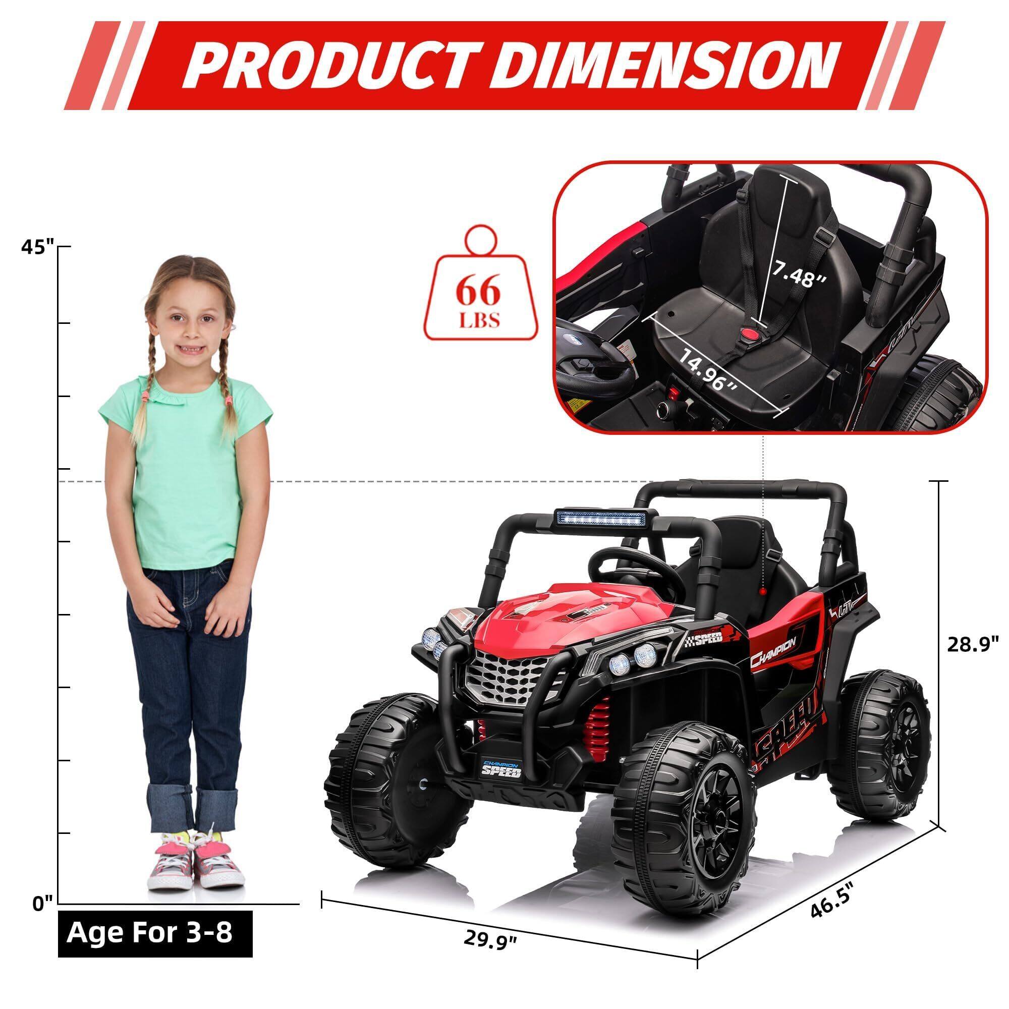 Jojoka 12V Kids Ride on UTV Car,Electric Off Road Truck PTO_0ZFZ - Best Buy
