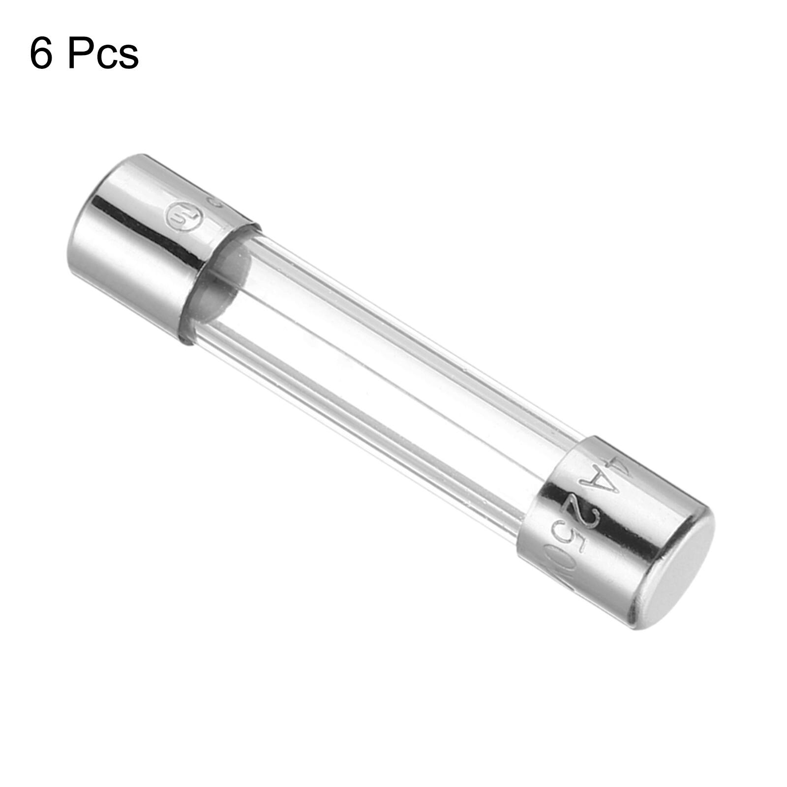 Unique Bargains 4A 250V 6x30mm Time Delay Glass Fuse UL Listed Slow ...