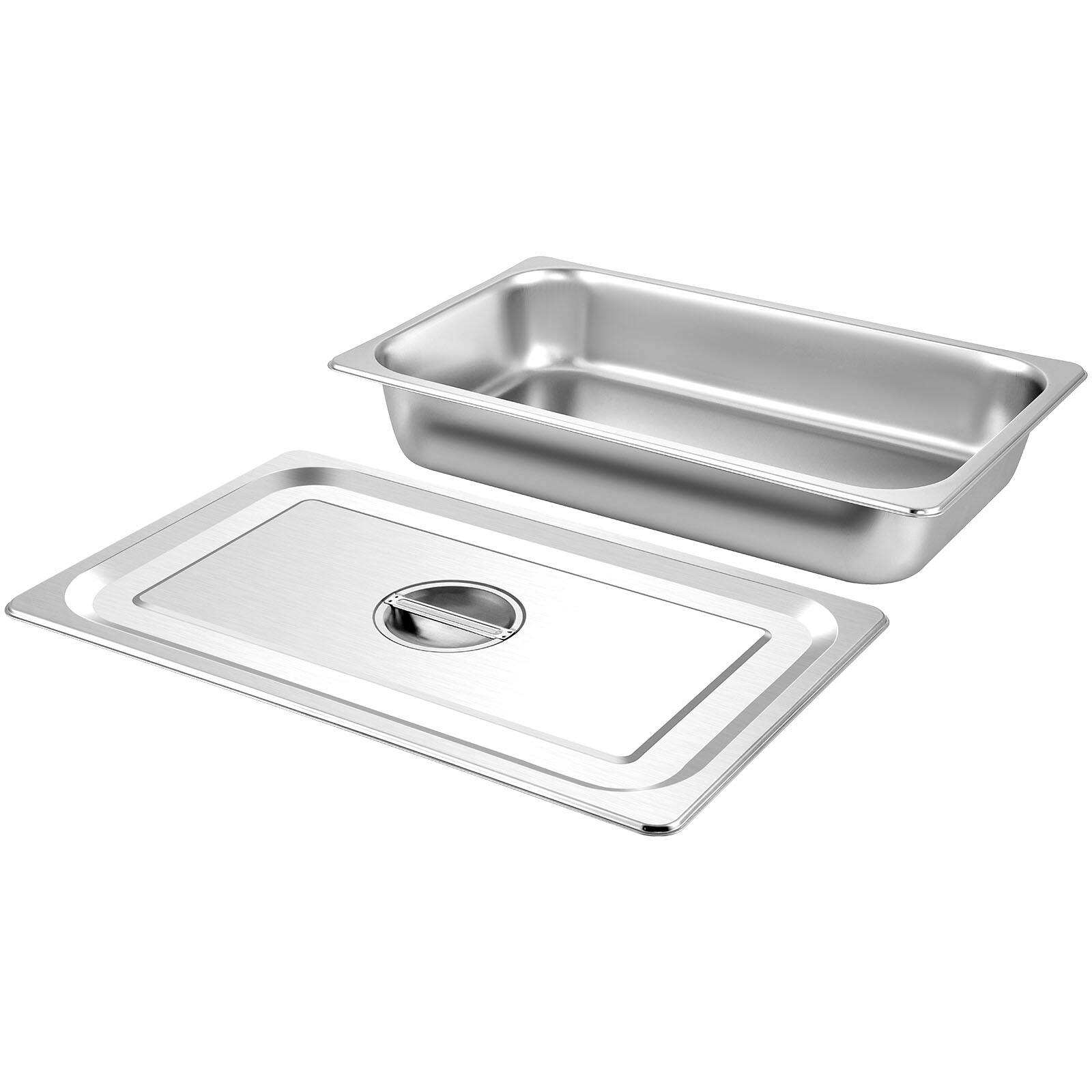 VEVOR 4 Pack Steam Table Pans 20.9 x 12.8 x 3.9 Inch Deep Steam Table ...