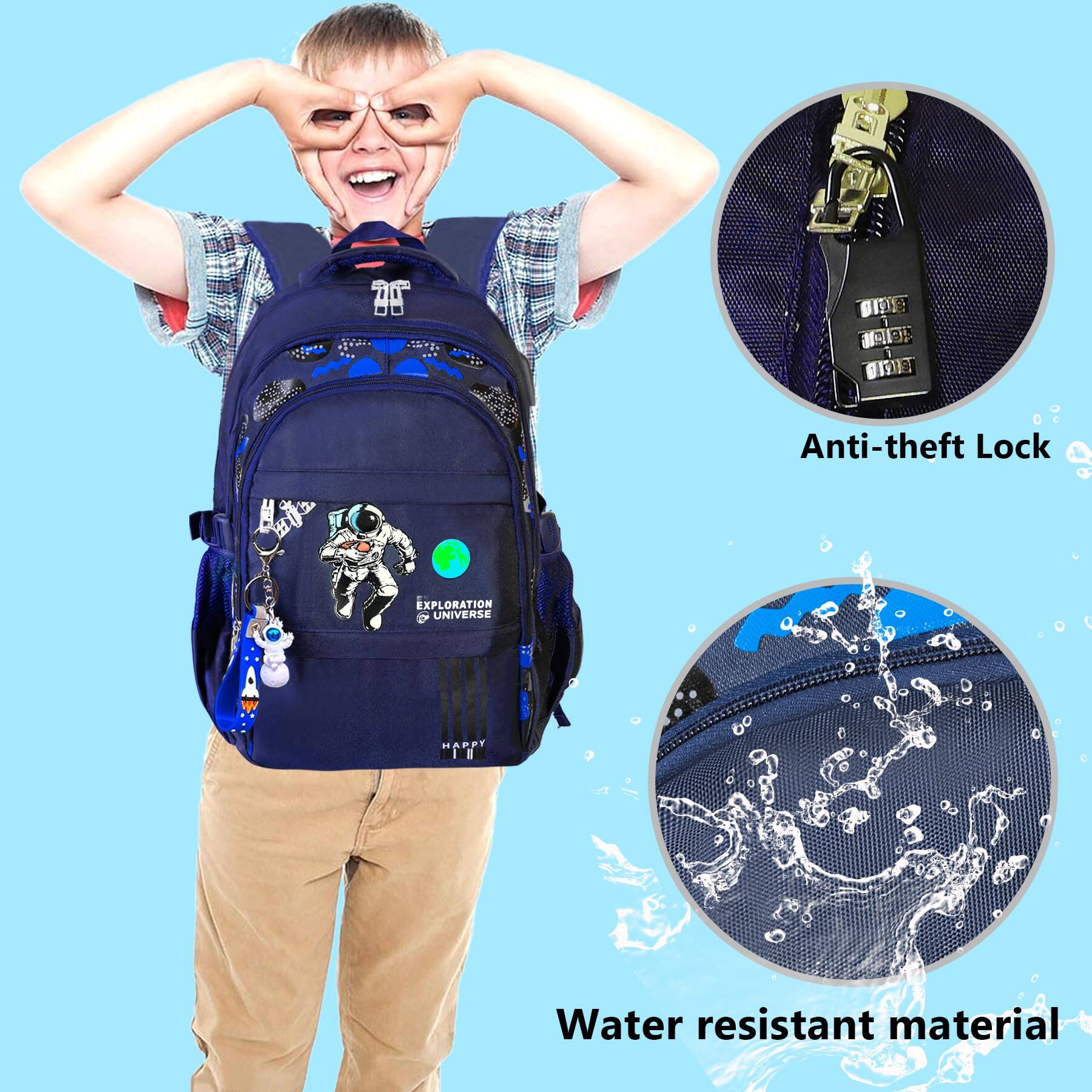 Cozy Serene Astronauts Backpack. Luminous Anti Travel Backpack Laptop ...