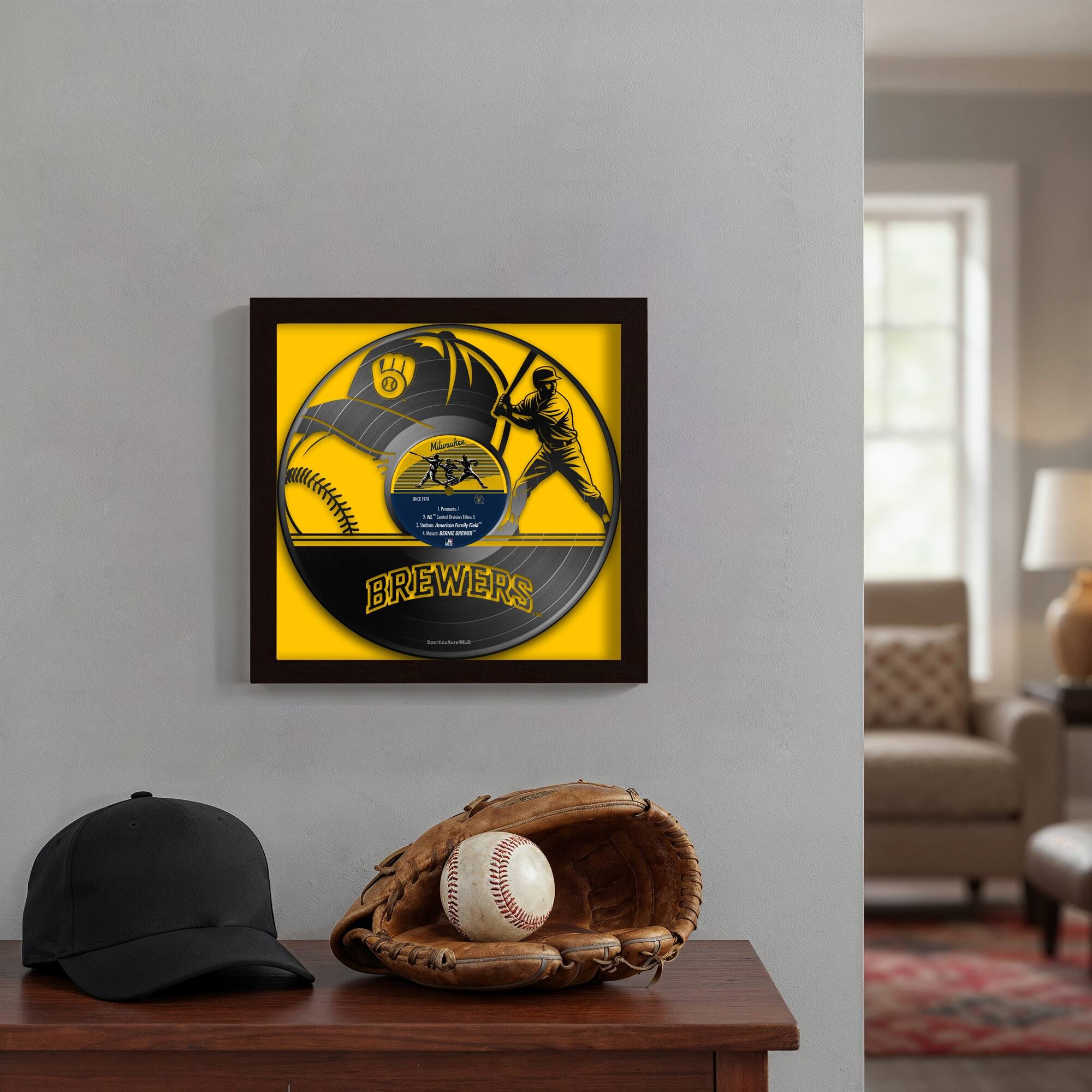Sporticulture Framed 13" x 13" Vinyl Record Art Print Multicolor ...