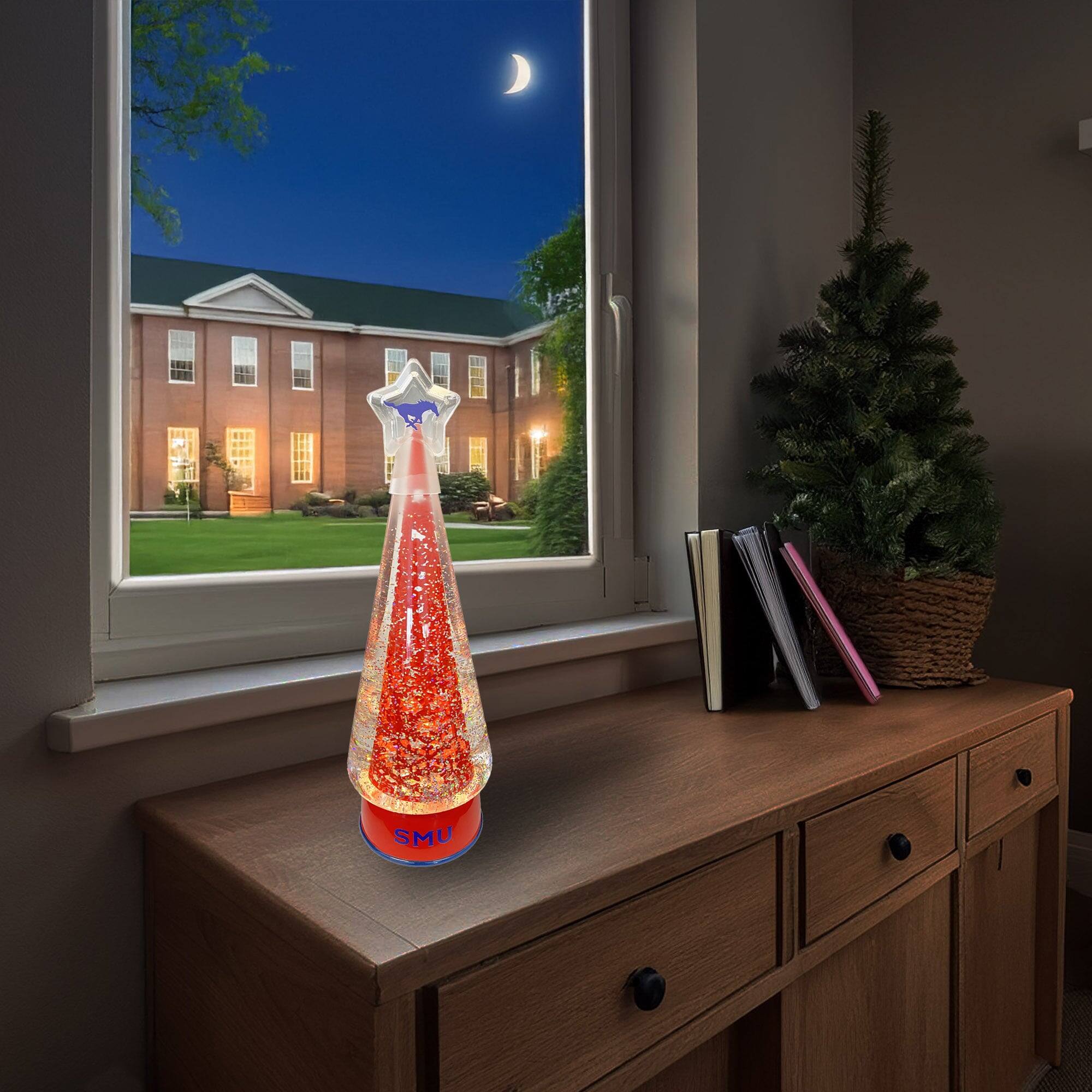 Santa's Workshop SMU Mustangs 12" Tree Globe Red 203342708 - Best Buy