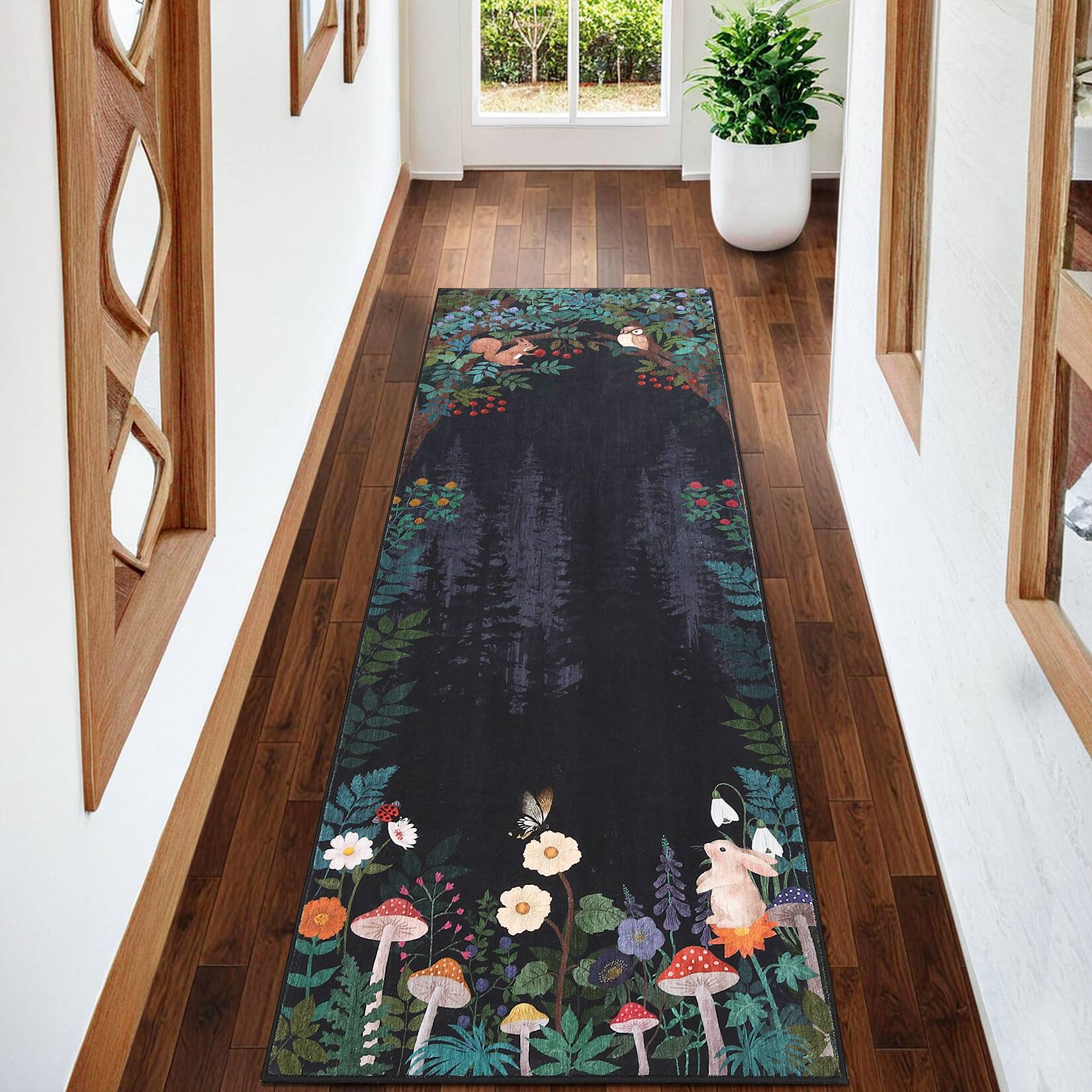 Acekool Retro Fairy Tale Area Rug Ultra Thin & Soft Machine Washable ...