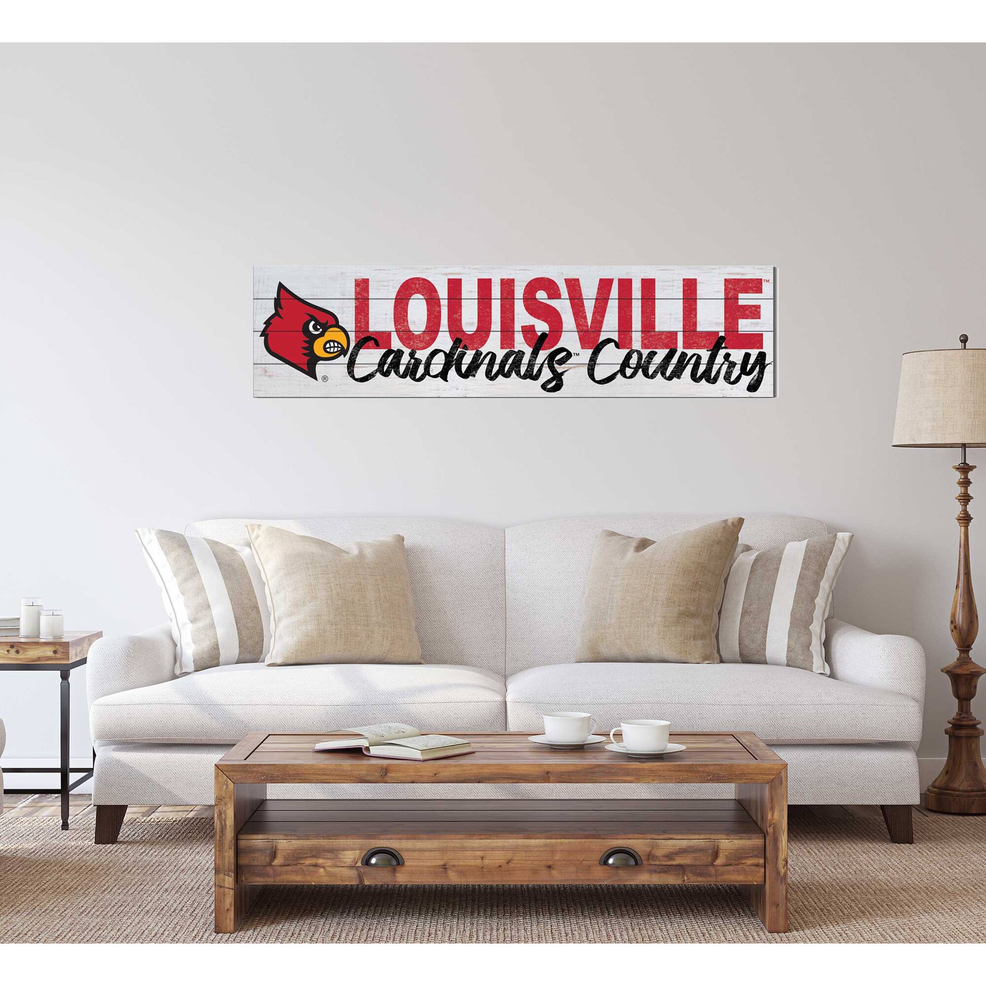 Jardine Louisville Cardinals 40'' x 10'' Logo Sign White 4939711 - Best Buy