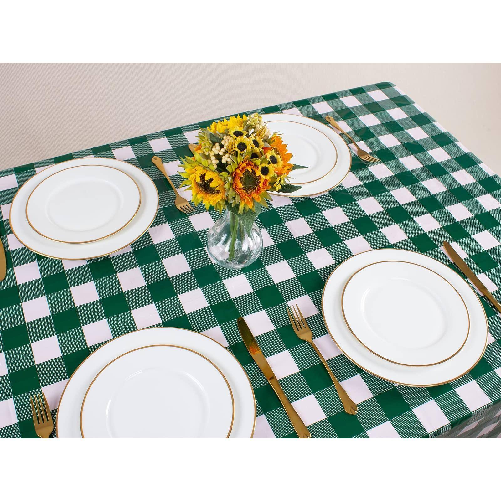 Dapper Styles 3 Packs And Checkered Tablecloths 54 X Disposable Plastic ...