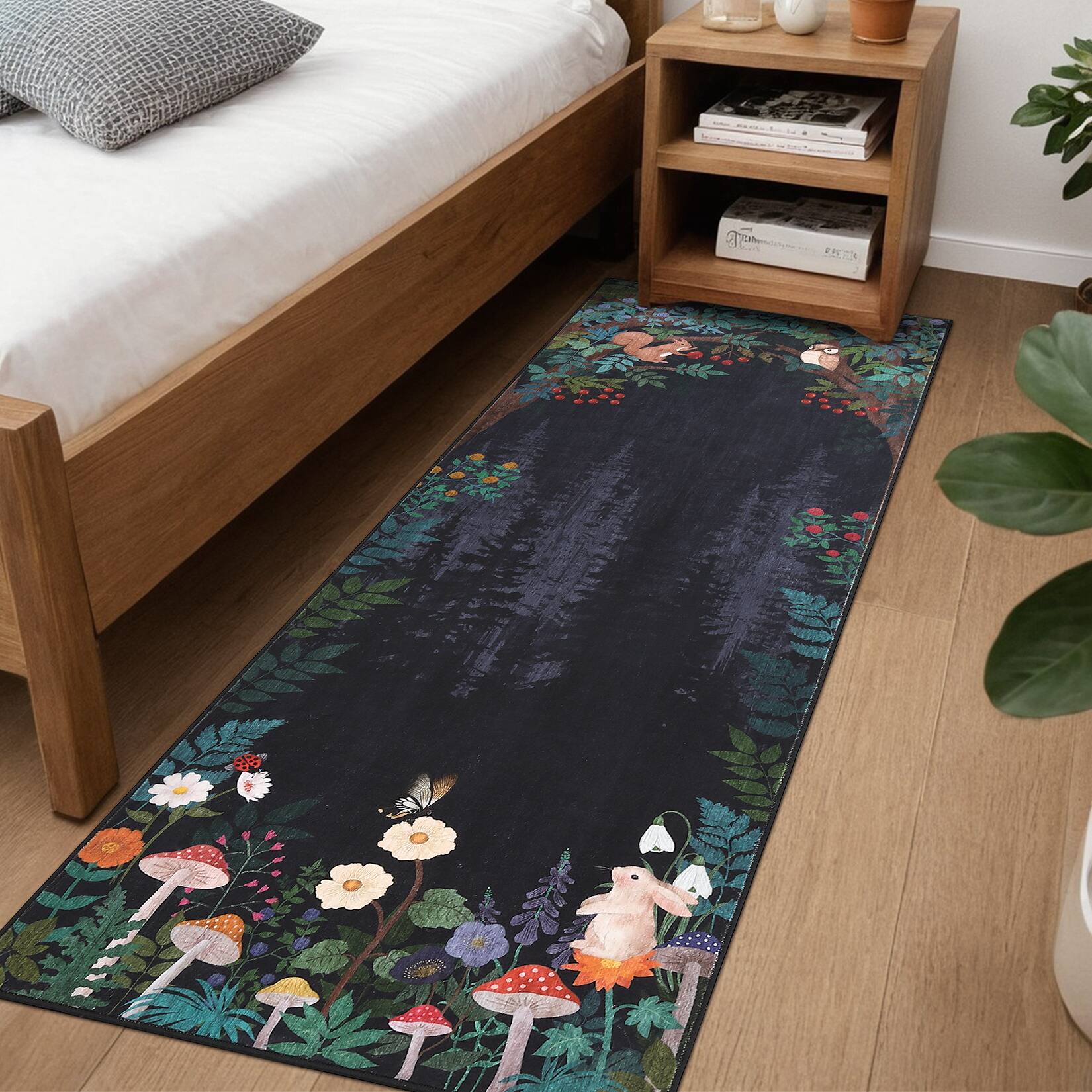 Acekool Retro Fairy Tale Area Rug Ultra Thin & Soft Machine Washable ...