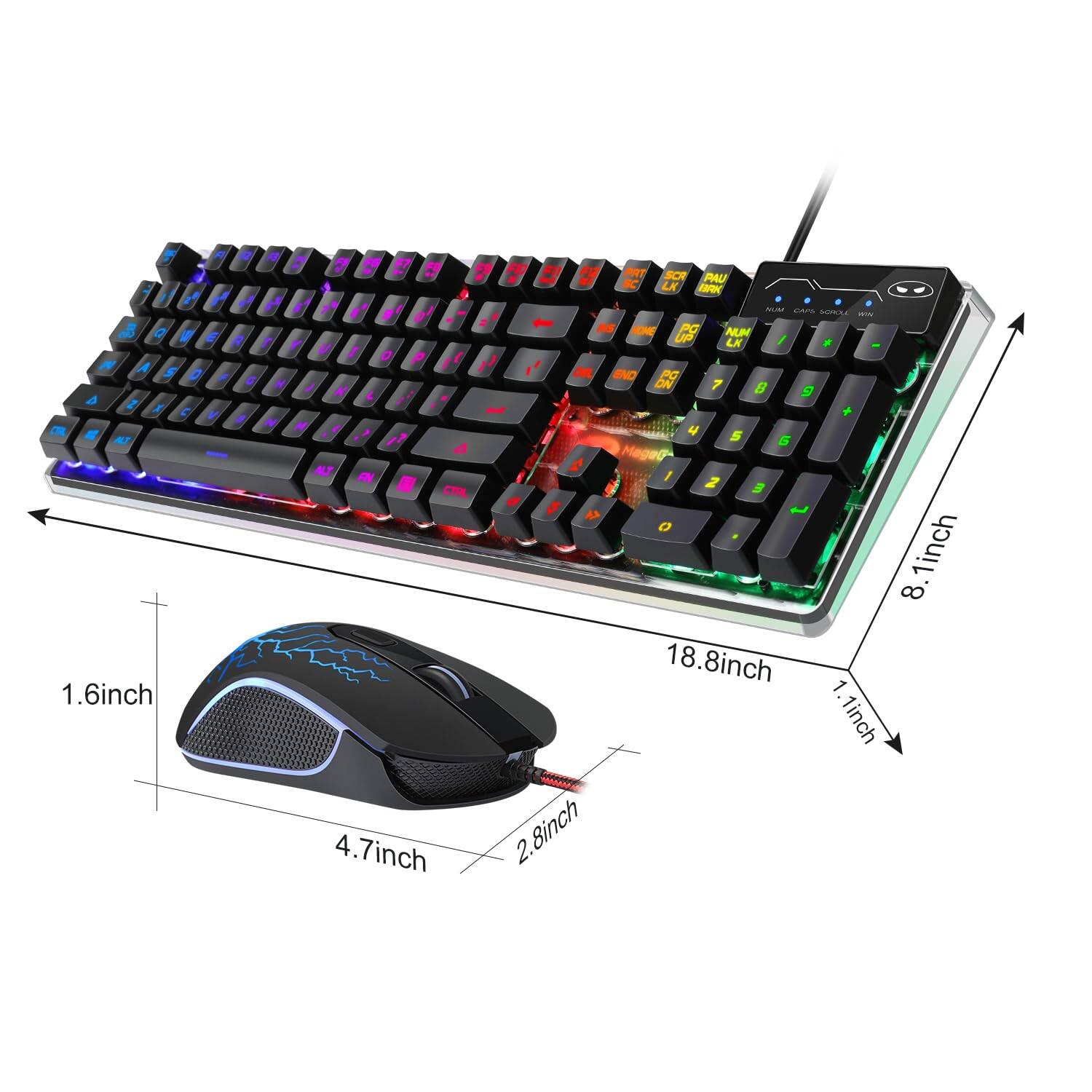 Comfort Essence Gaming And Mouse Combo K1 Rgb Led Backlit With Computer ...