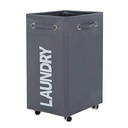 DORLUKFU 86L Large Collapsible Laundry Hamper with Wheels, Waterproof ...
