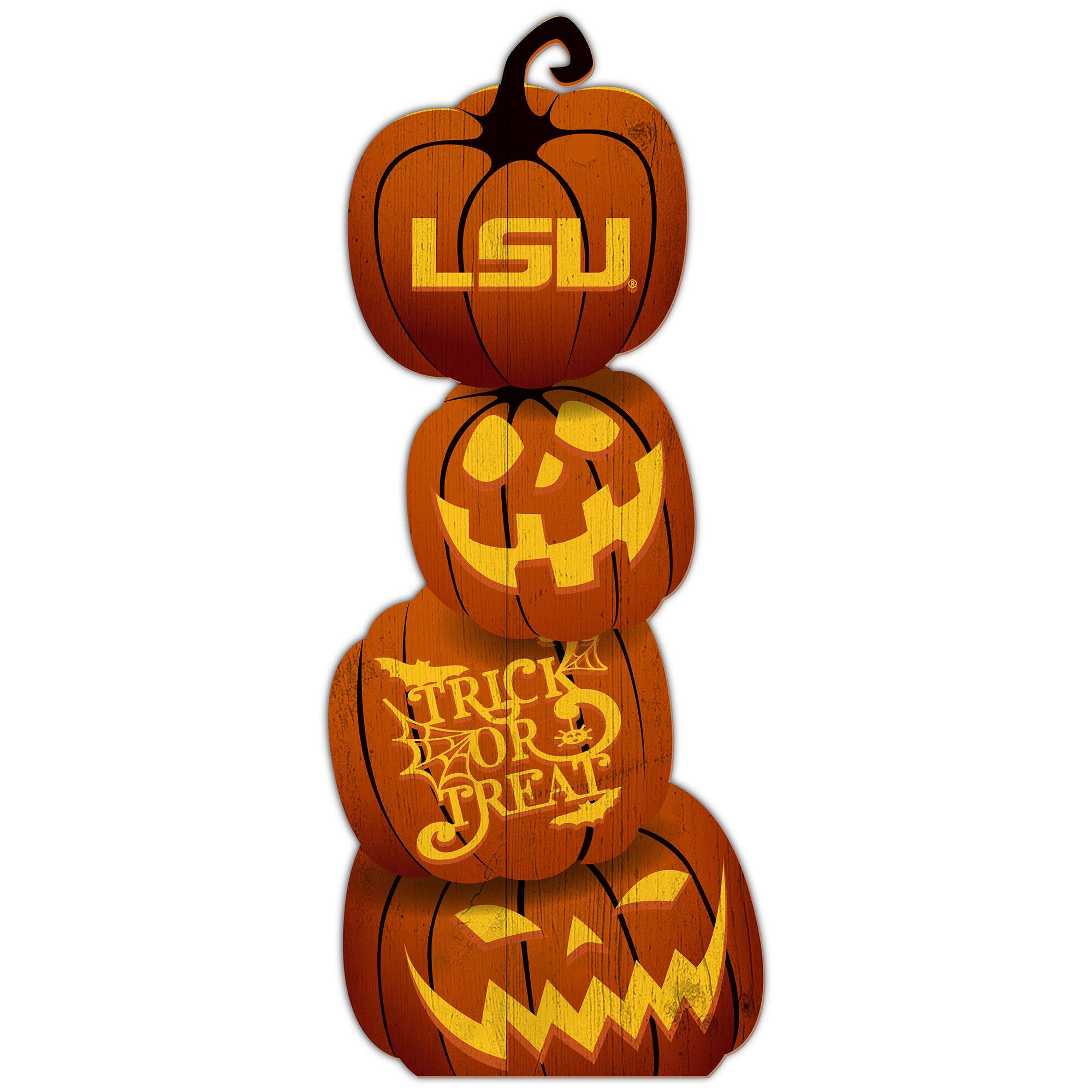 Fan Creations LSU Tigers 31'' Pumpkin Leaner Orange 5037558 - Best Buy