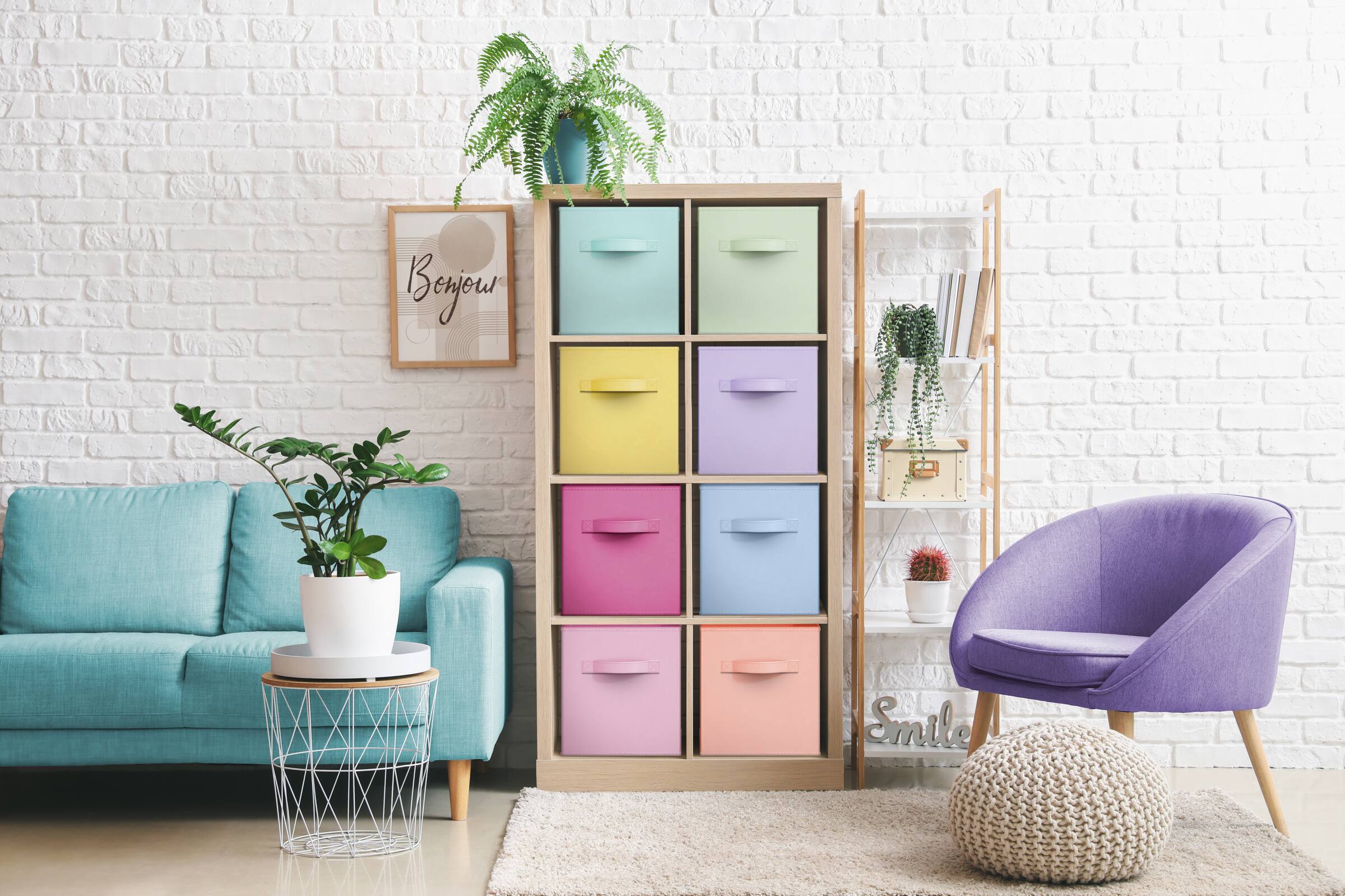 Sorbus Fabric Storage Cubes 8 Foldable Storage Bins for Organizing ...