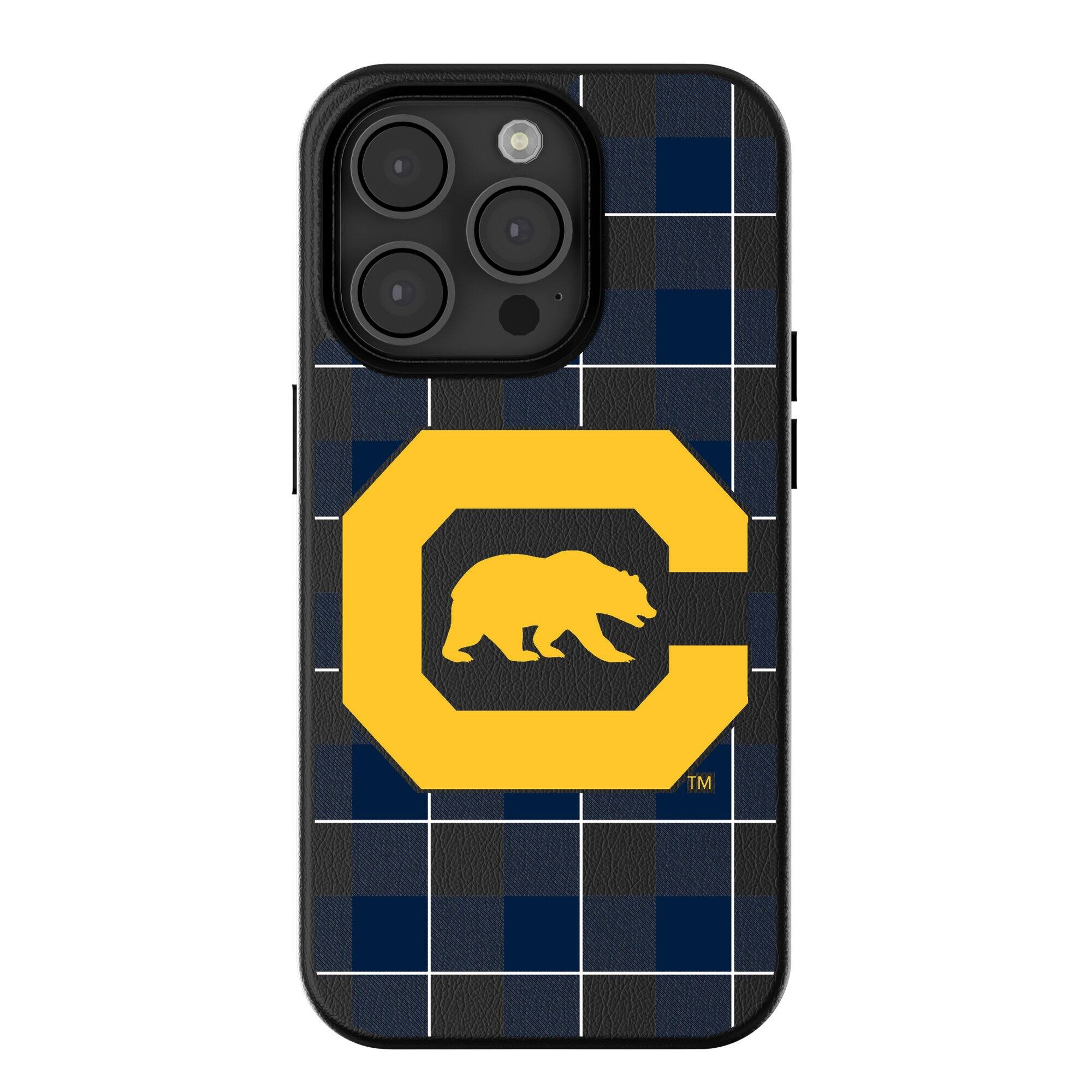 Keyscaper NCAA Cal Bears Plaid Magnetic Bump iPhone Case 16 Pro Black ...