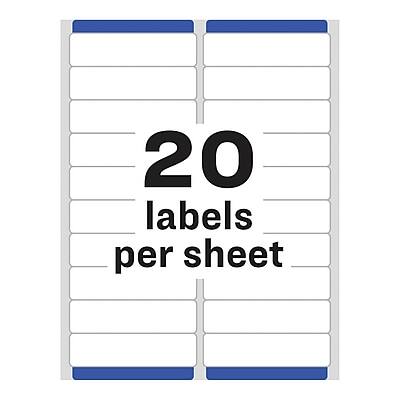 Avery Easy Peel Laser Address Labels, 1" x 4", 2,000 Labels/Box Matte ...