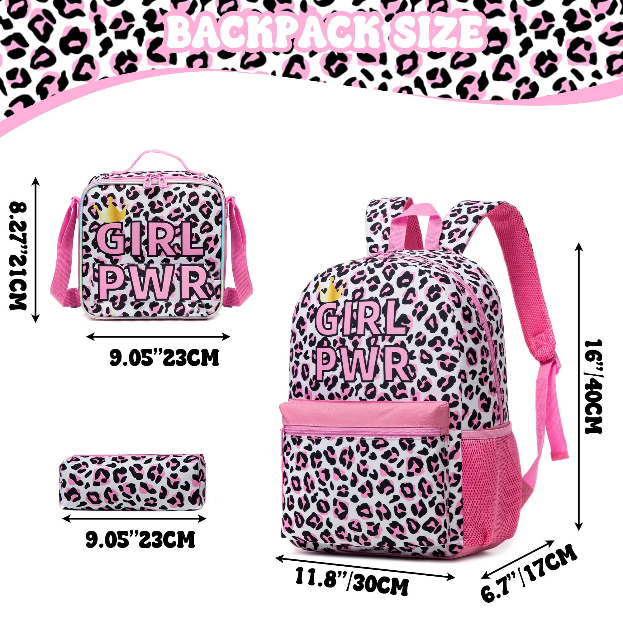 Live At Space Backpack For School With Lunch Box Backpacks Leopard ...