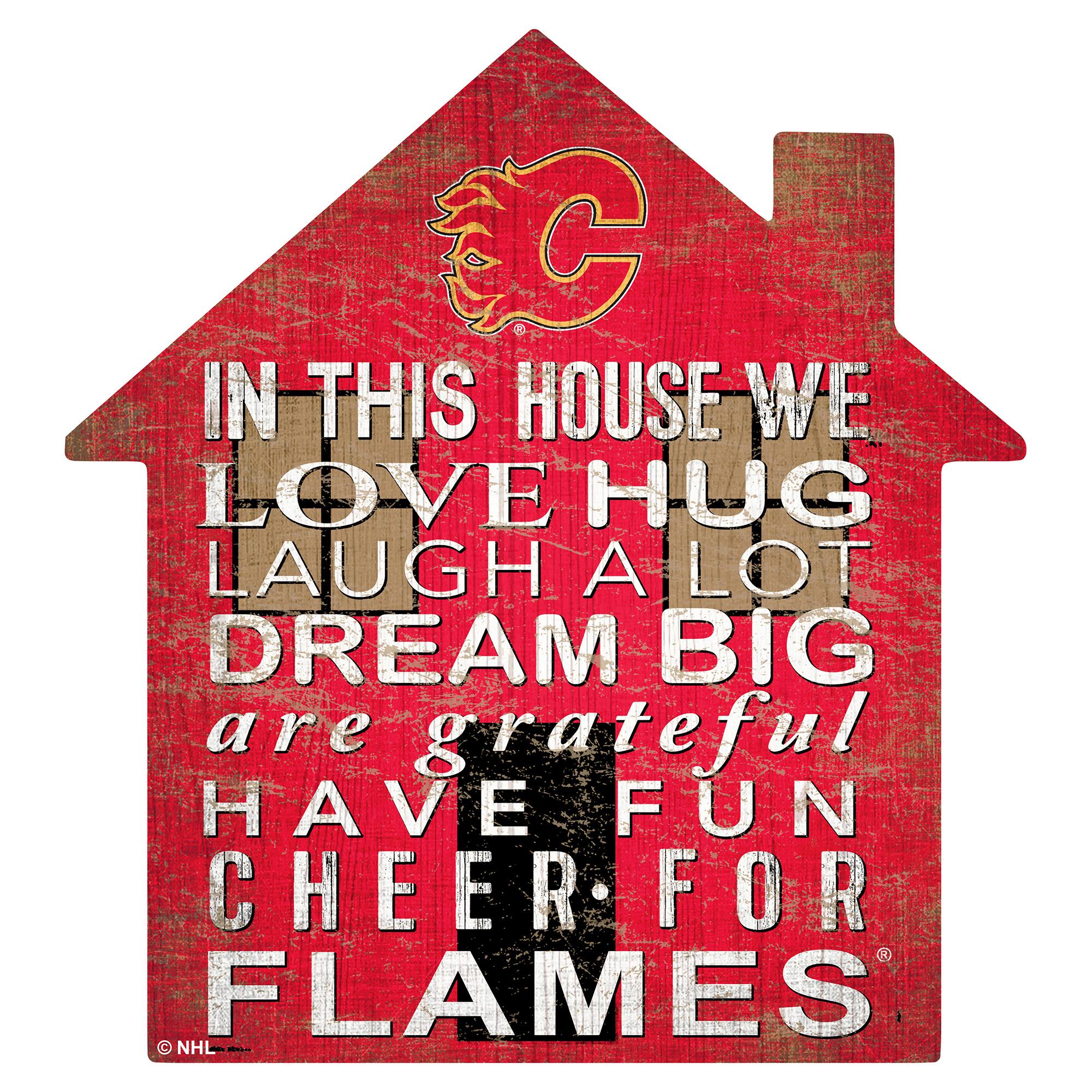 Fan Creations Calgary Flames 12'' Team House Sign Multicolor 4268084 ...