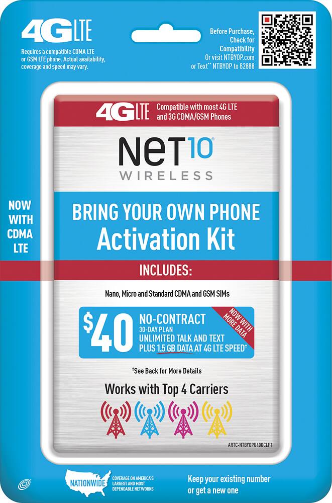 Net10 Bring Your Own Phone SIM Card Kit NTRTPKBYOPUNCLTESVNA - Best Buy