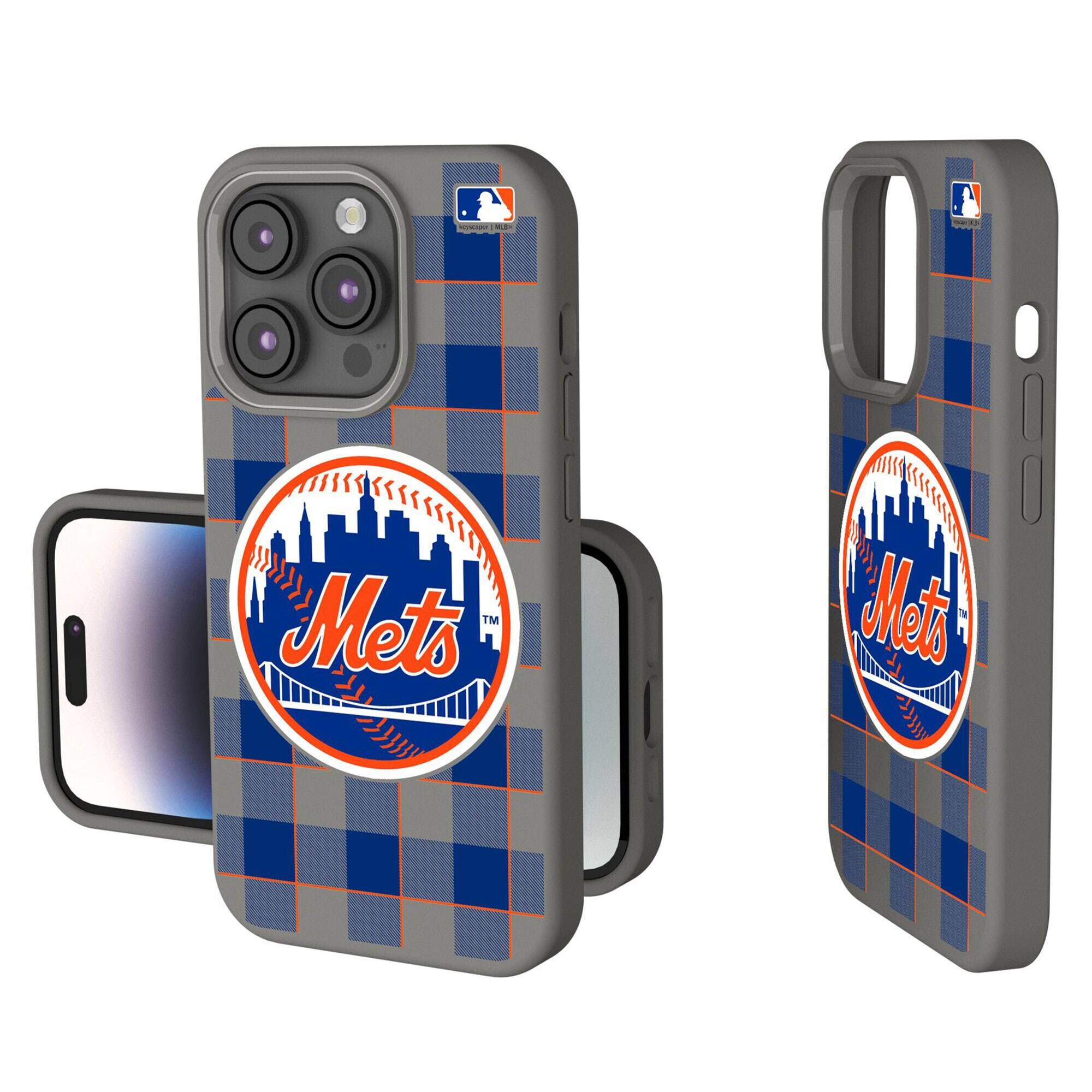 Keyscaper MLB New York Mets Plaid Soft Touch iPhone Case 15 Plus Gray 202143387 - Best Buy