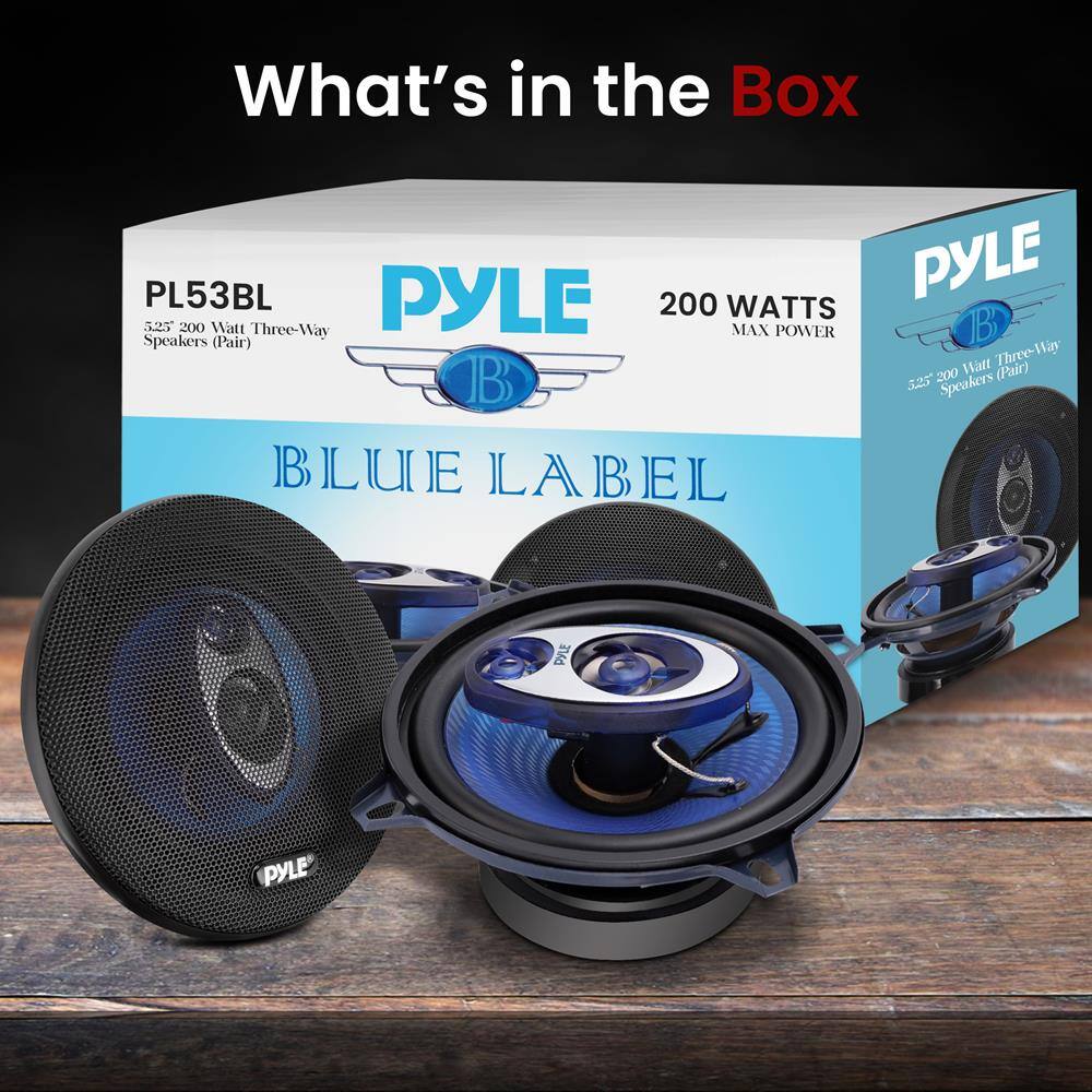 PYLE 5.25” Car Sound Speaker (Pair) Upgraded None PL53BL - Best Buy