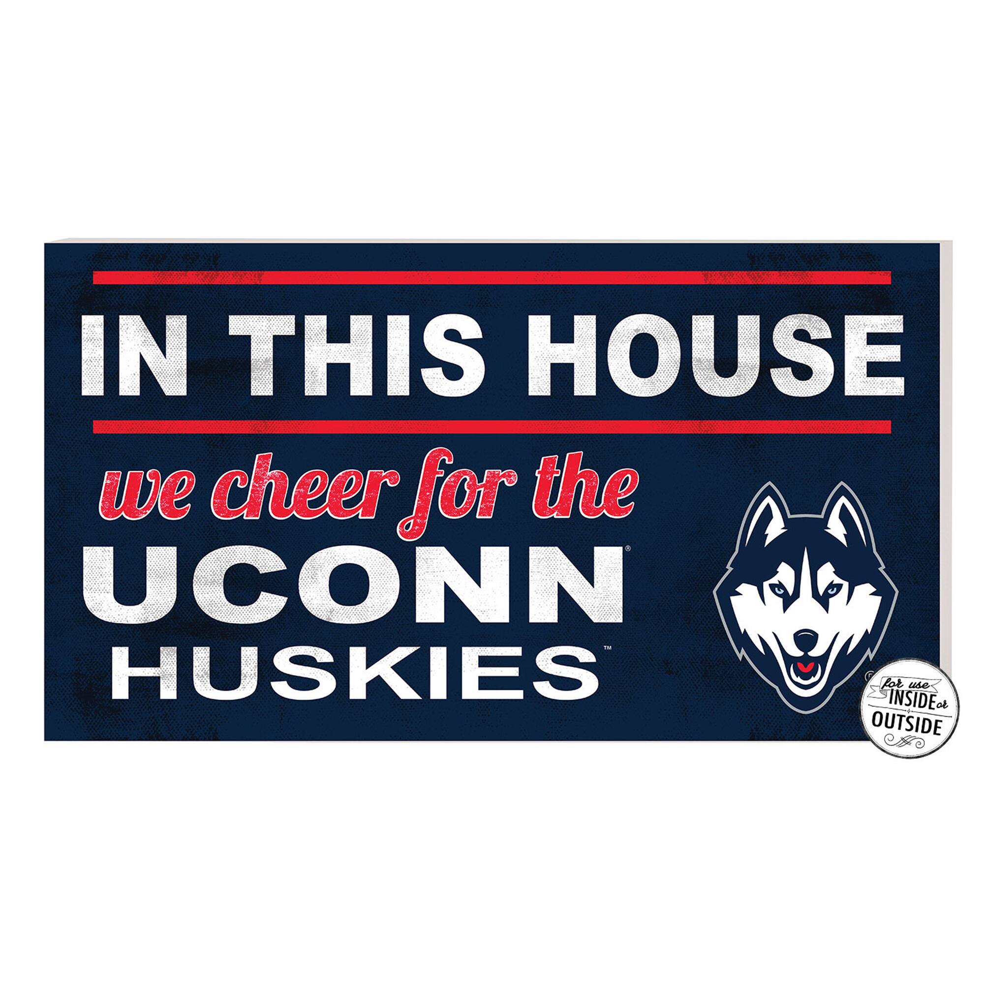 Jardine UConn Huskies 11'' x 20'' Indoor/Outdoor In This House Sign ...