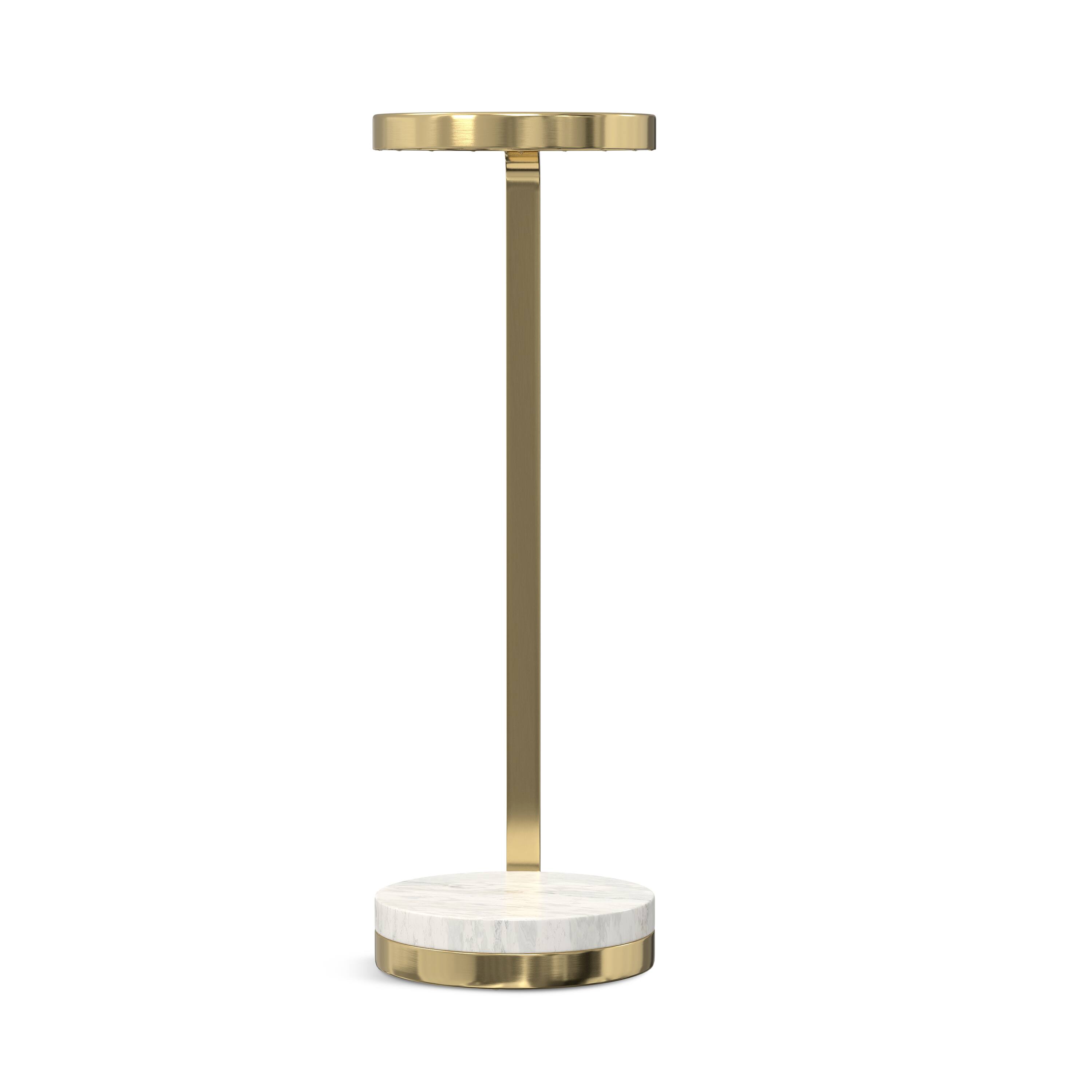 Simpli Home Sylvie Modern Contemporary 10 inch Wide Metal Side Table ...