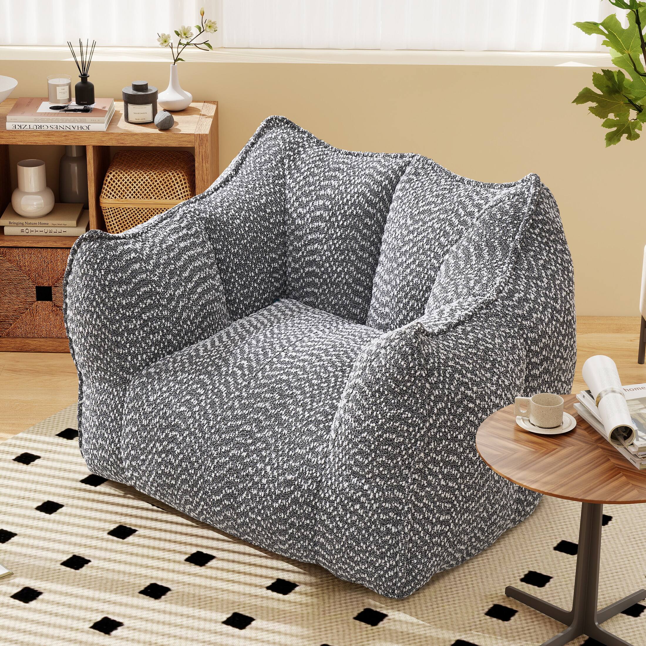 Aukfa Sofa Chairs with High Resilience Foam Square Lazy Sofas for ...