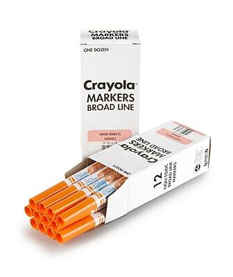 Crayola Crayola® Washable Broad Line Bulk Markers, 12 Pack, Orange (58 ...