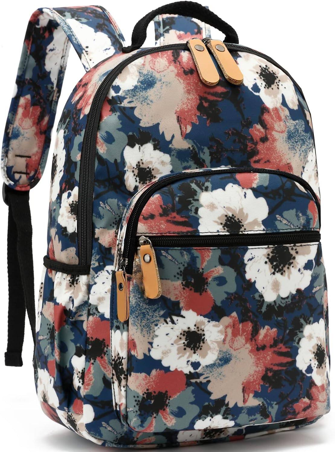 Live At Space Leaper Water resistant Floral Laptop Backpack Women ...