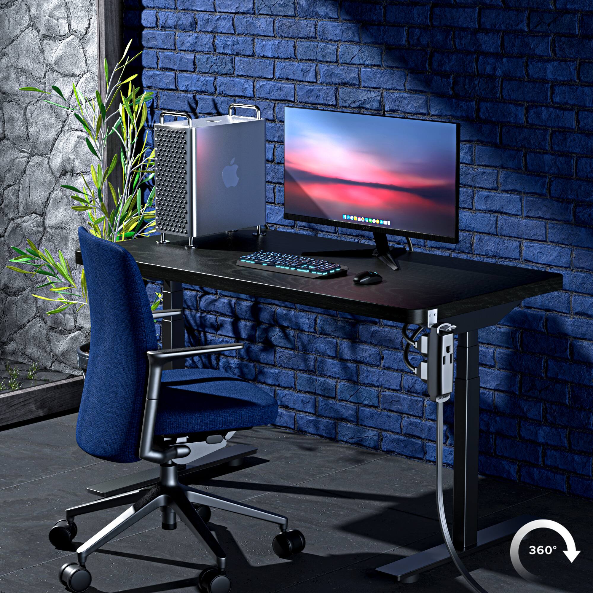 Maximm 360 Degree Rotating Flat Extension Cord 3 Ft Multi 3 Outlet Power Cord Grounded 16 AWG UL ...