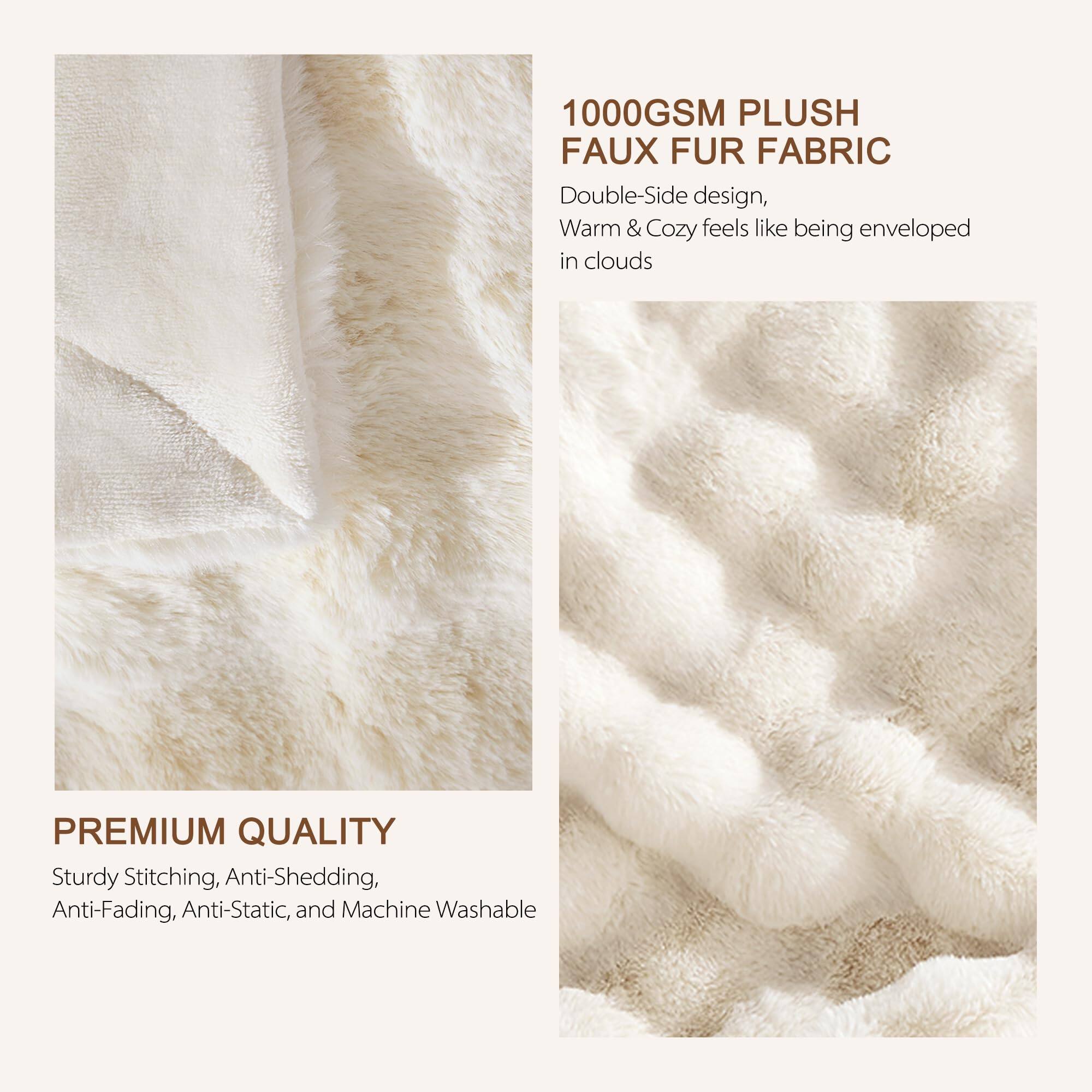 Hanke Luxury sm Faux Rabbit Throw Blanket Super Heavy Warm Cozy ...