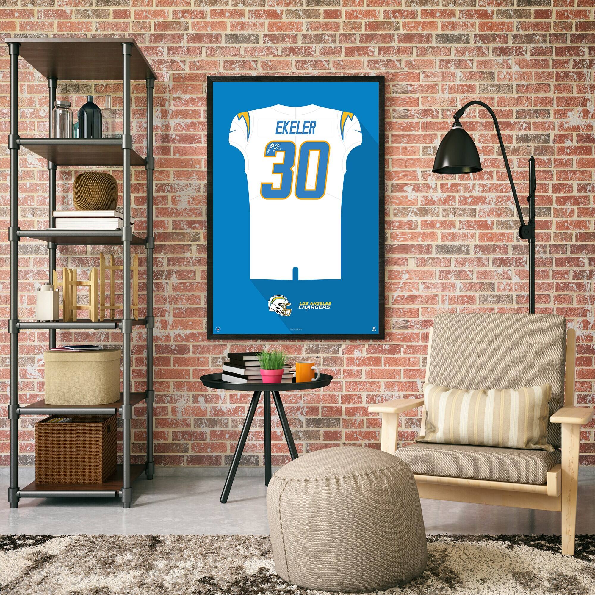 Sporticulture Austin Ekeler Los Angeles Chargers Away Jersey Framed Art ...
