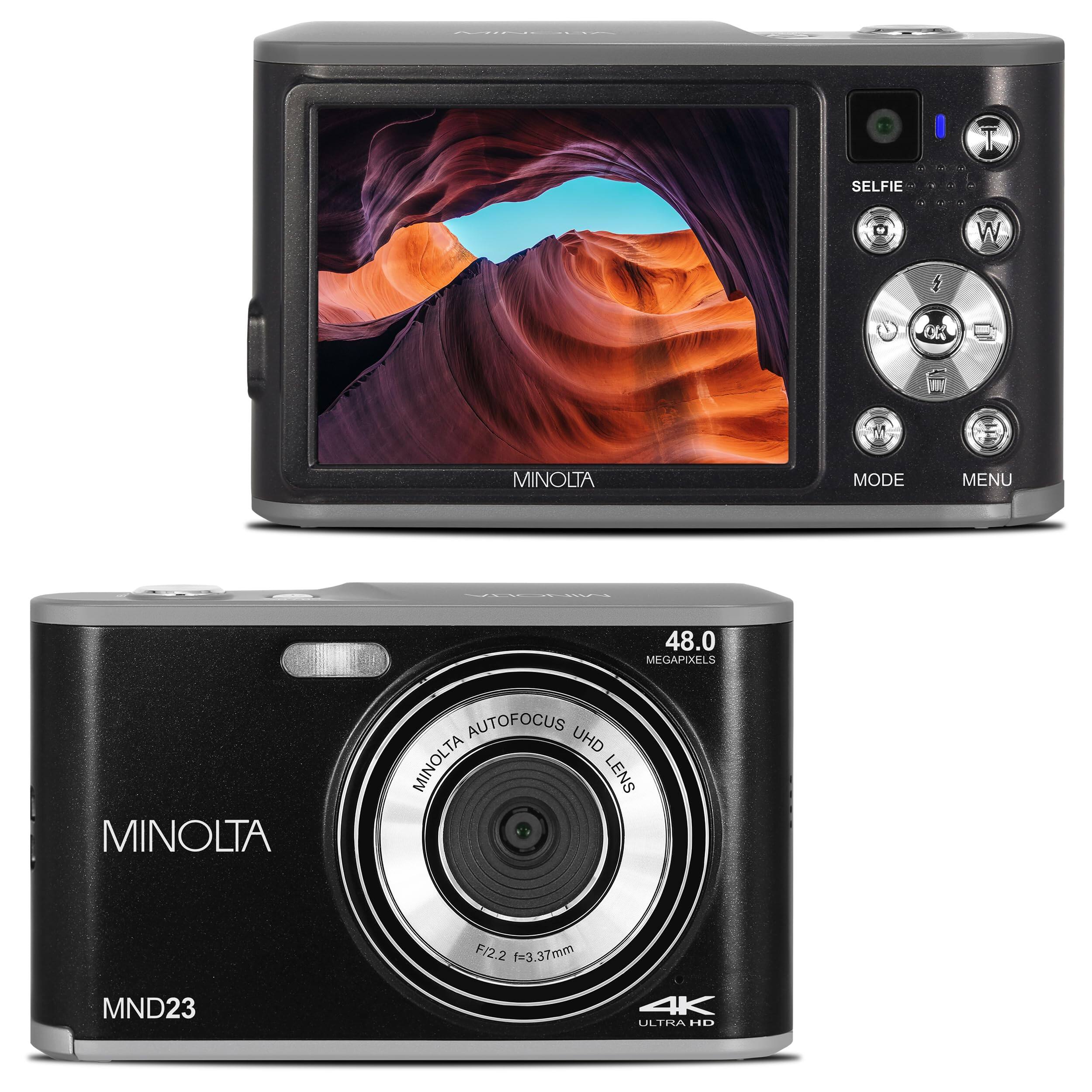Minolta 48 Mega Pixels Point & Shoot Digital Camera with Rear Selfie ...